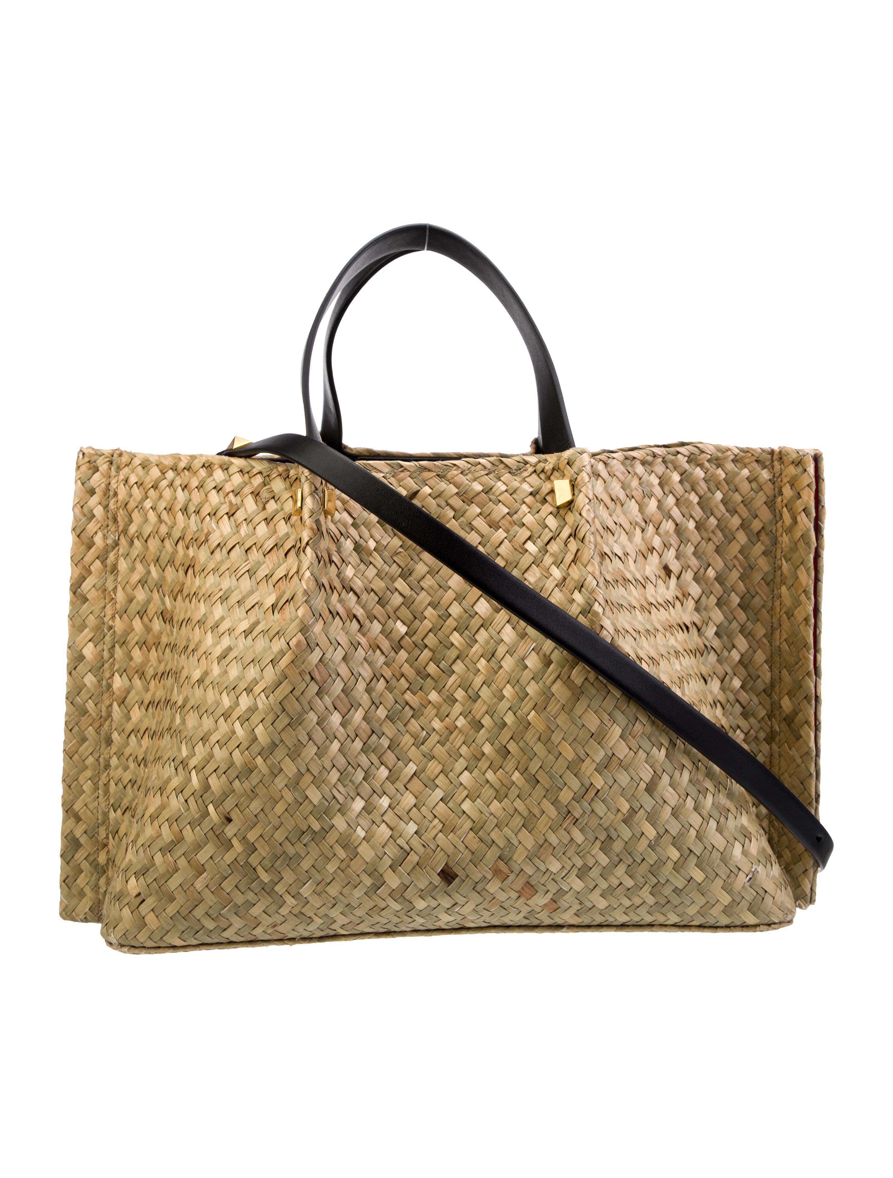 Valentino Raffia Vlogo Escape Tote - Neutrals Totes, Handbags ...