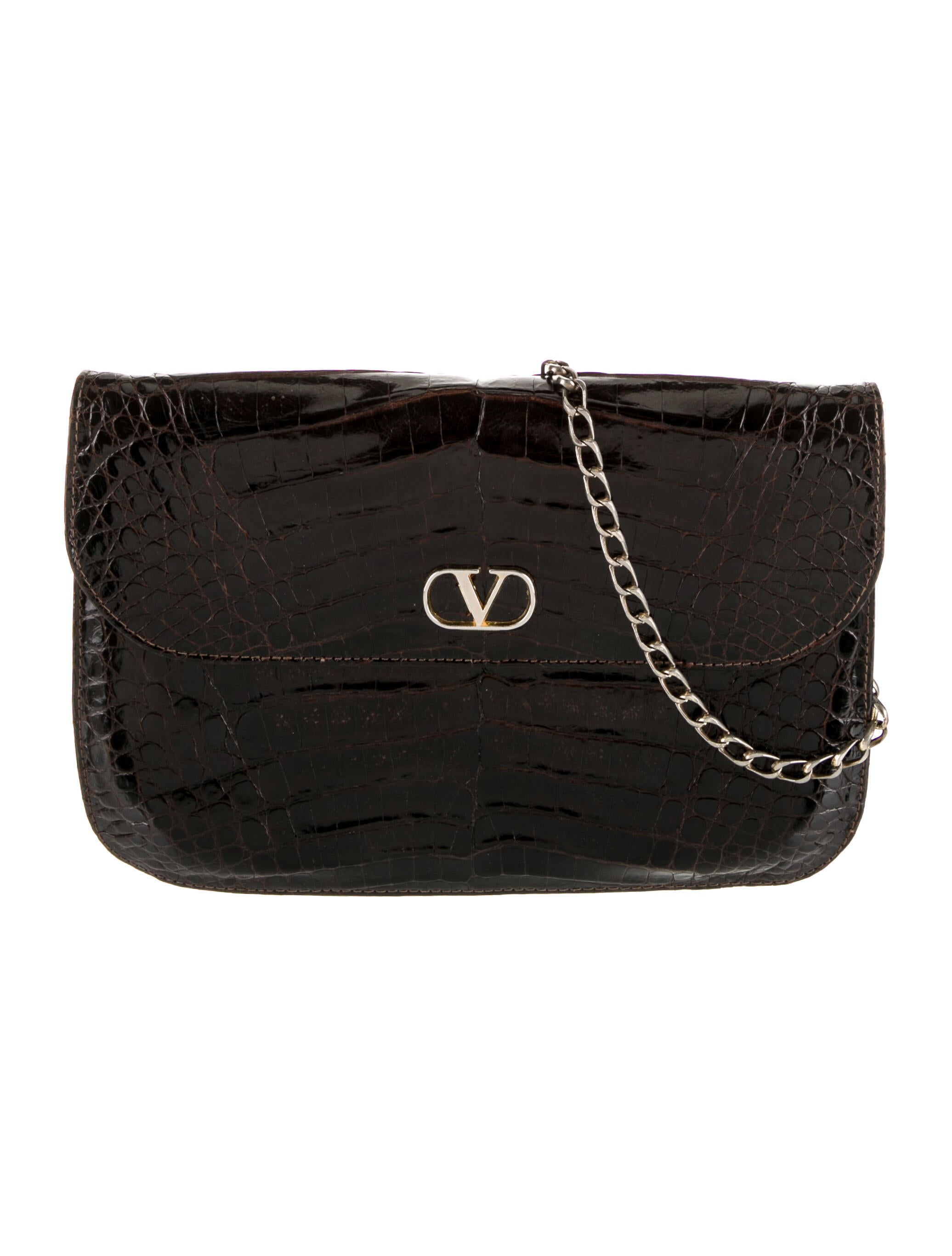 Valentino Crocodile Crossbody Bag - Black Crossbody Bags, Handbags ...