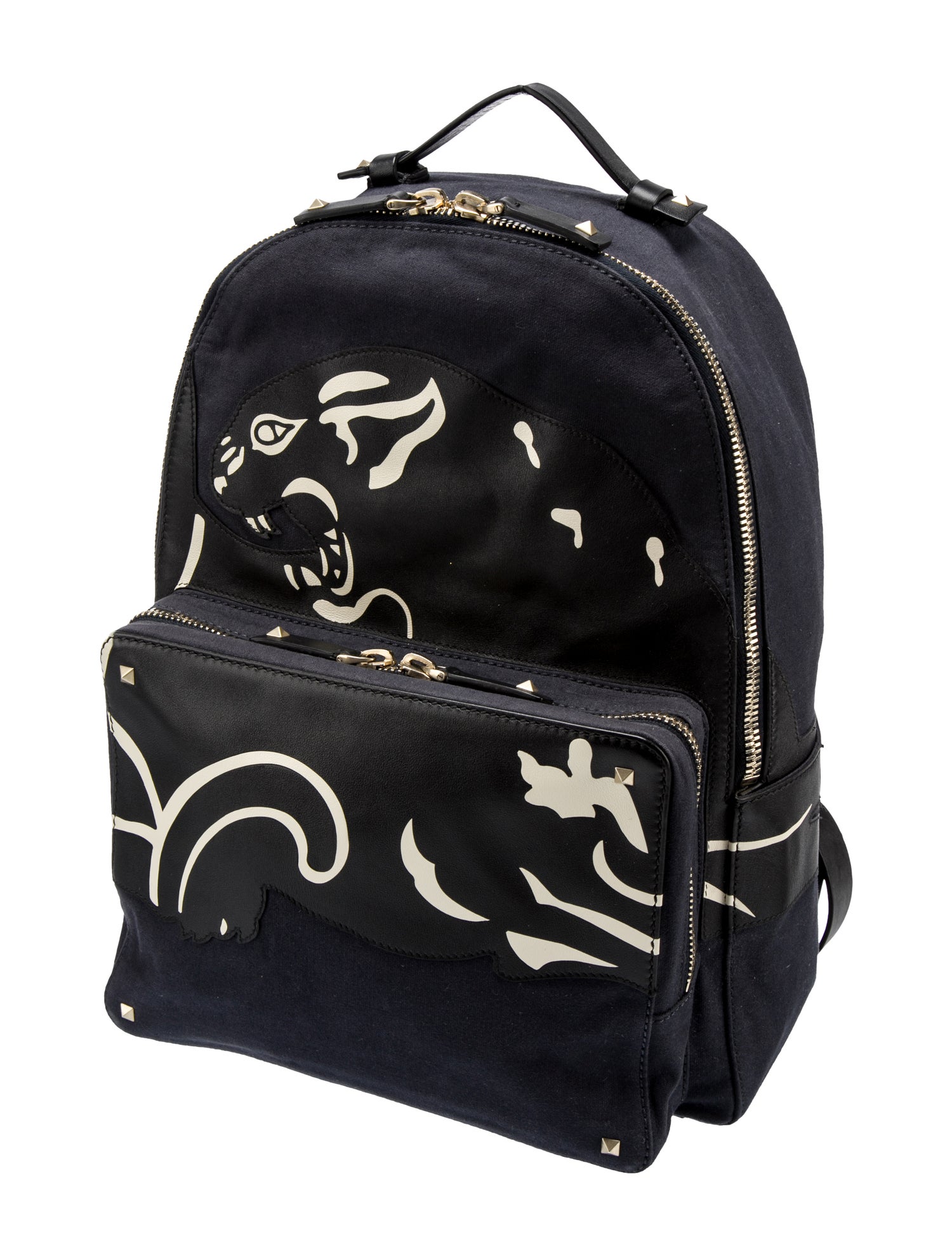 Valentino Canvas Panther Backpack - Blue Backpacks, Bags - VAL388936 ...