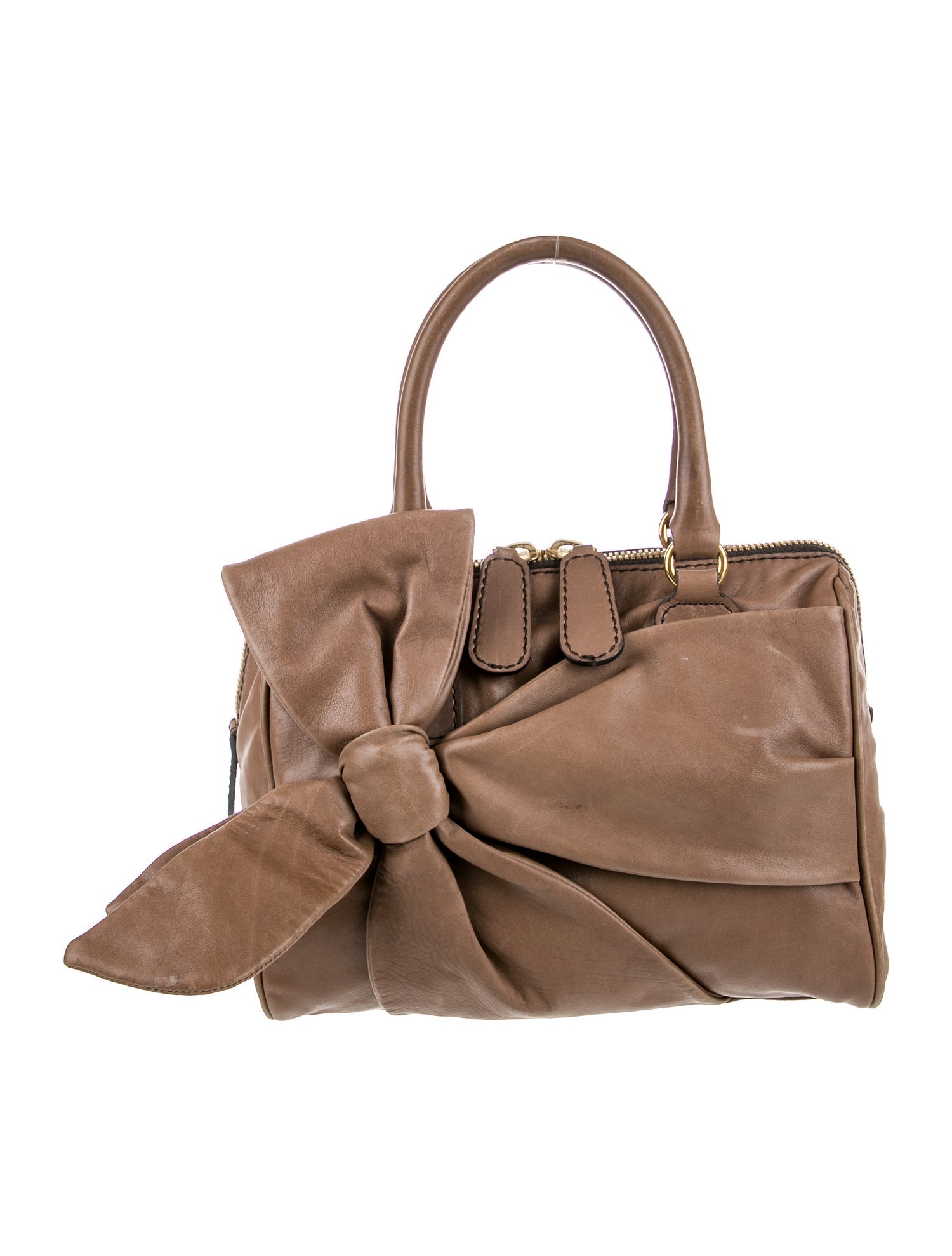 Valentino Leather Handle Bag - Brown Handle Bags, Handbags - VAL390719 ...