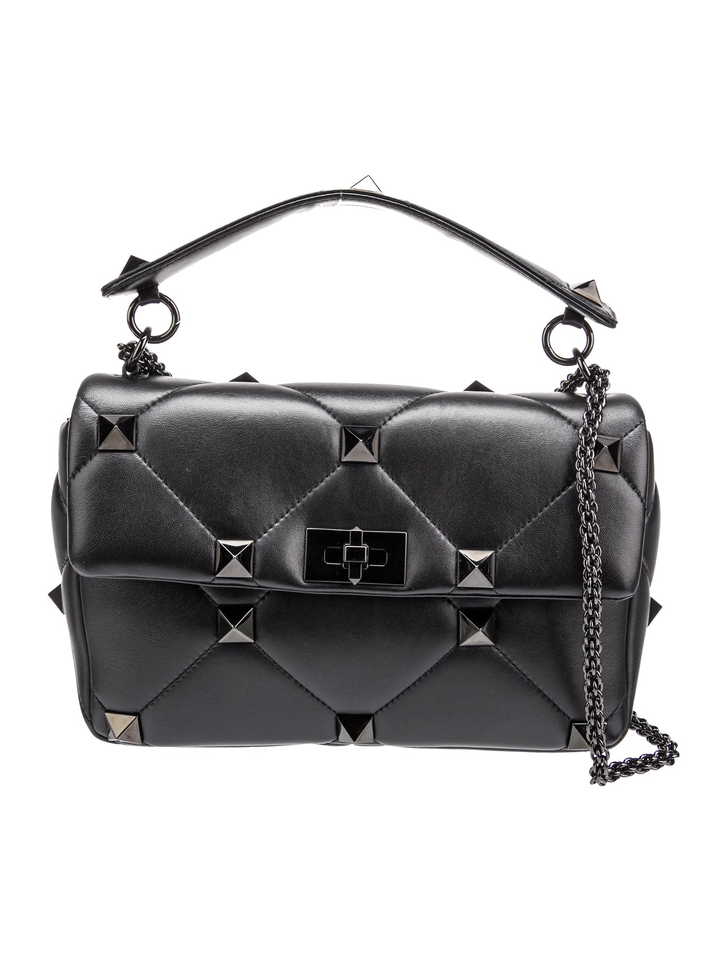 Valentino Rockstud Shoulder Bag - Black Shoulder Bags, Handbags ...