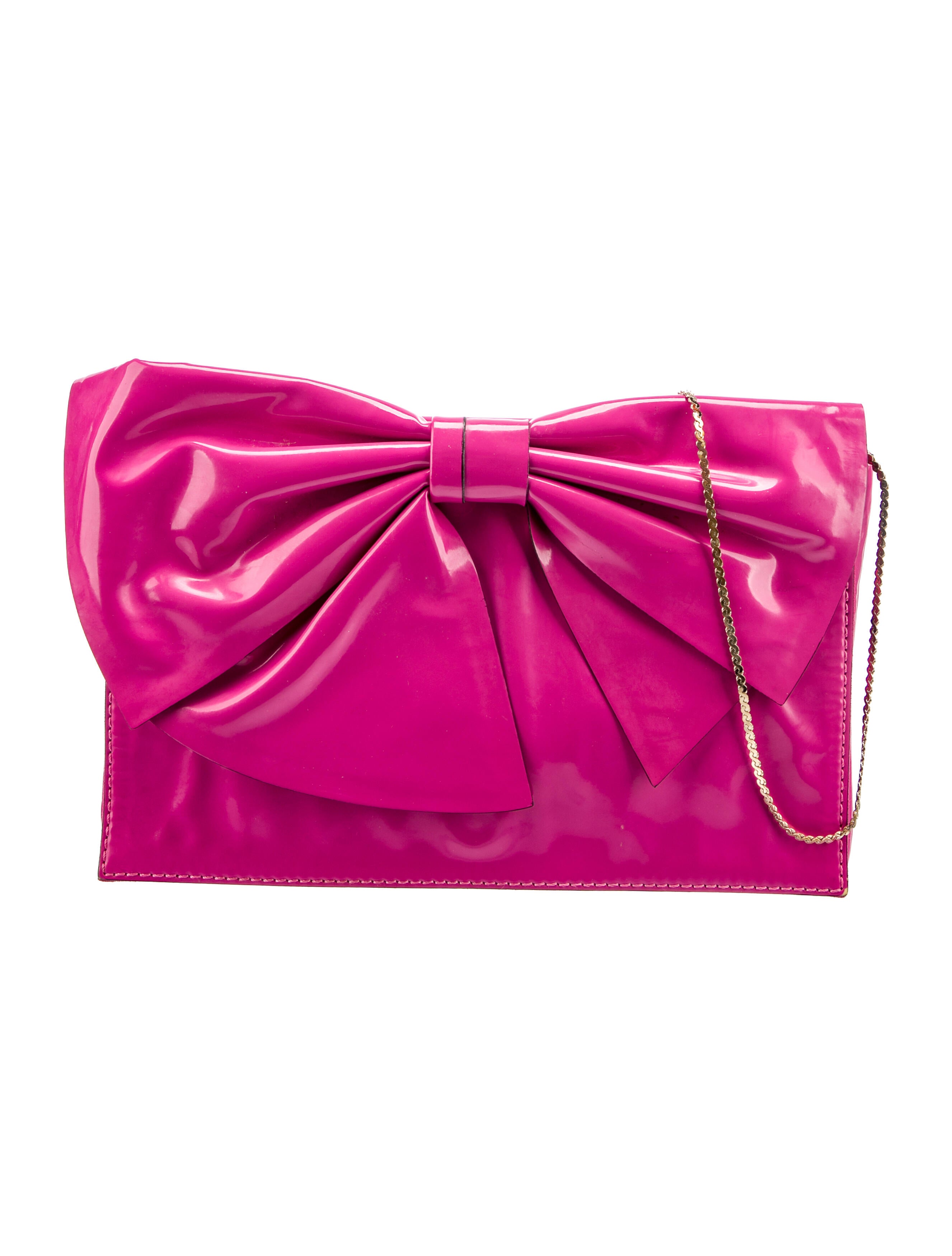 Valentino PVC Bow Clutch - Pink Clutches, Handbags - VAL394772 | The ...