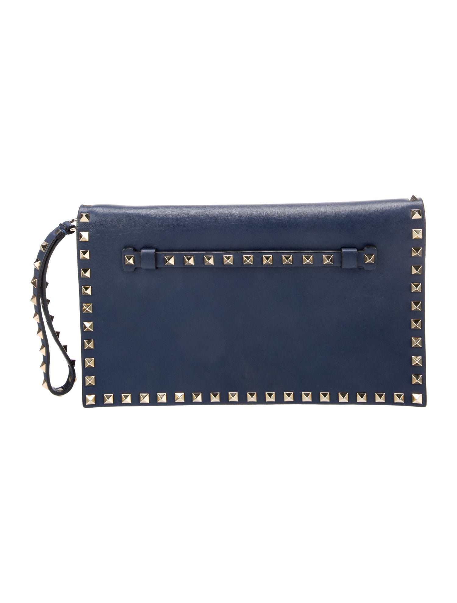 Valentino Rockstud Leather Clutch - Red Clutches, Handbags - VAL389656 ...