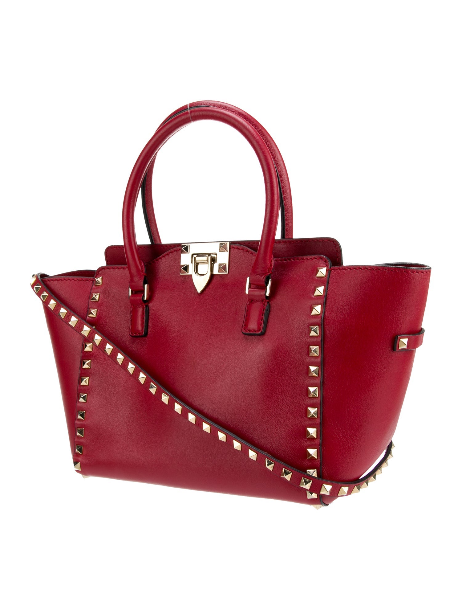 Valentino Patent Leather Mini Rockstud Tote - Blue Totes, Handbags ...