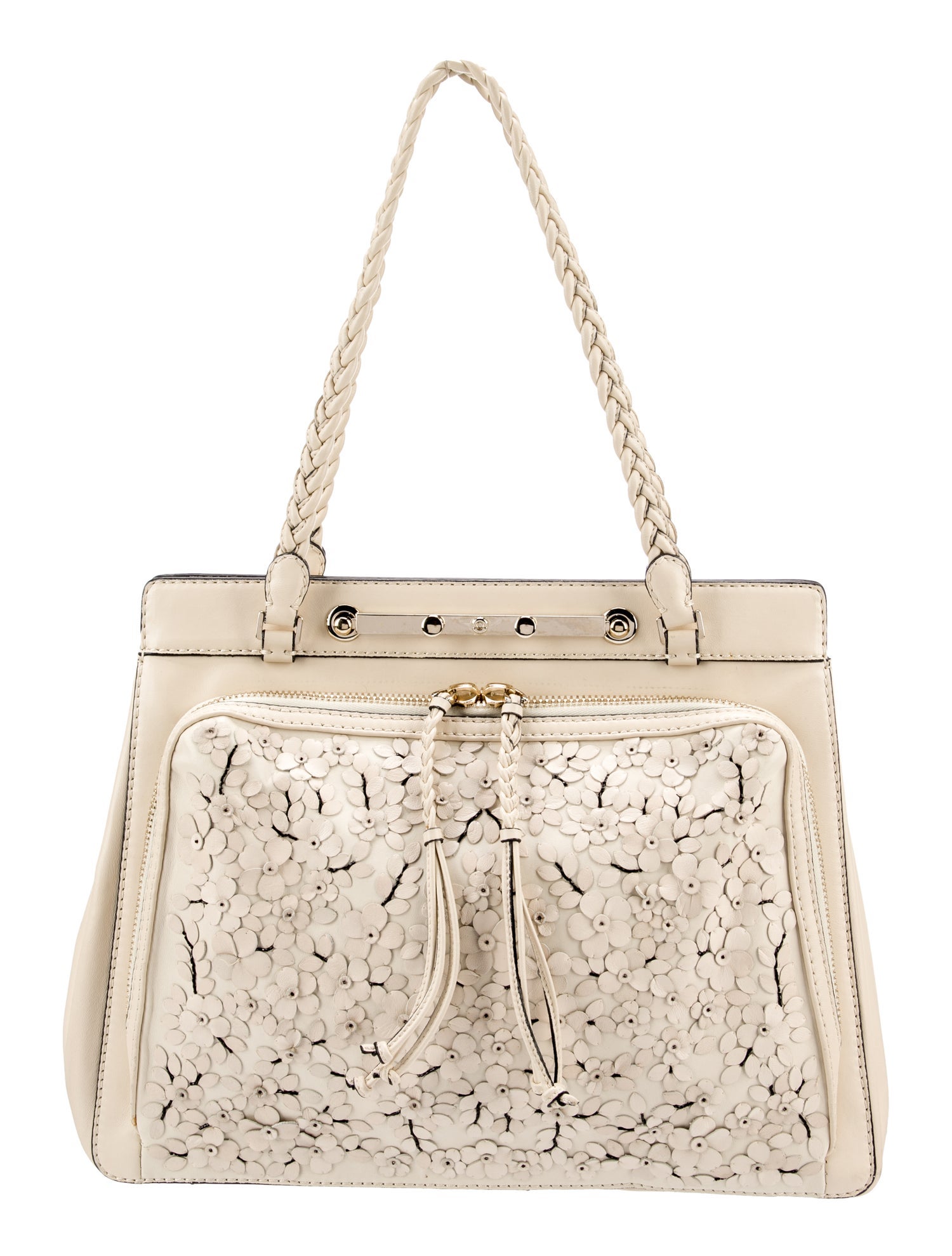 Valentino Floral Leather Shoulder Bag - Neutrals Shoulder Bags ...