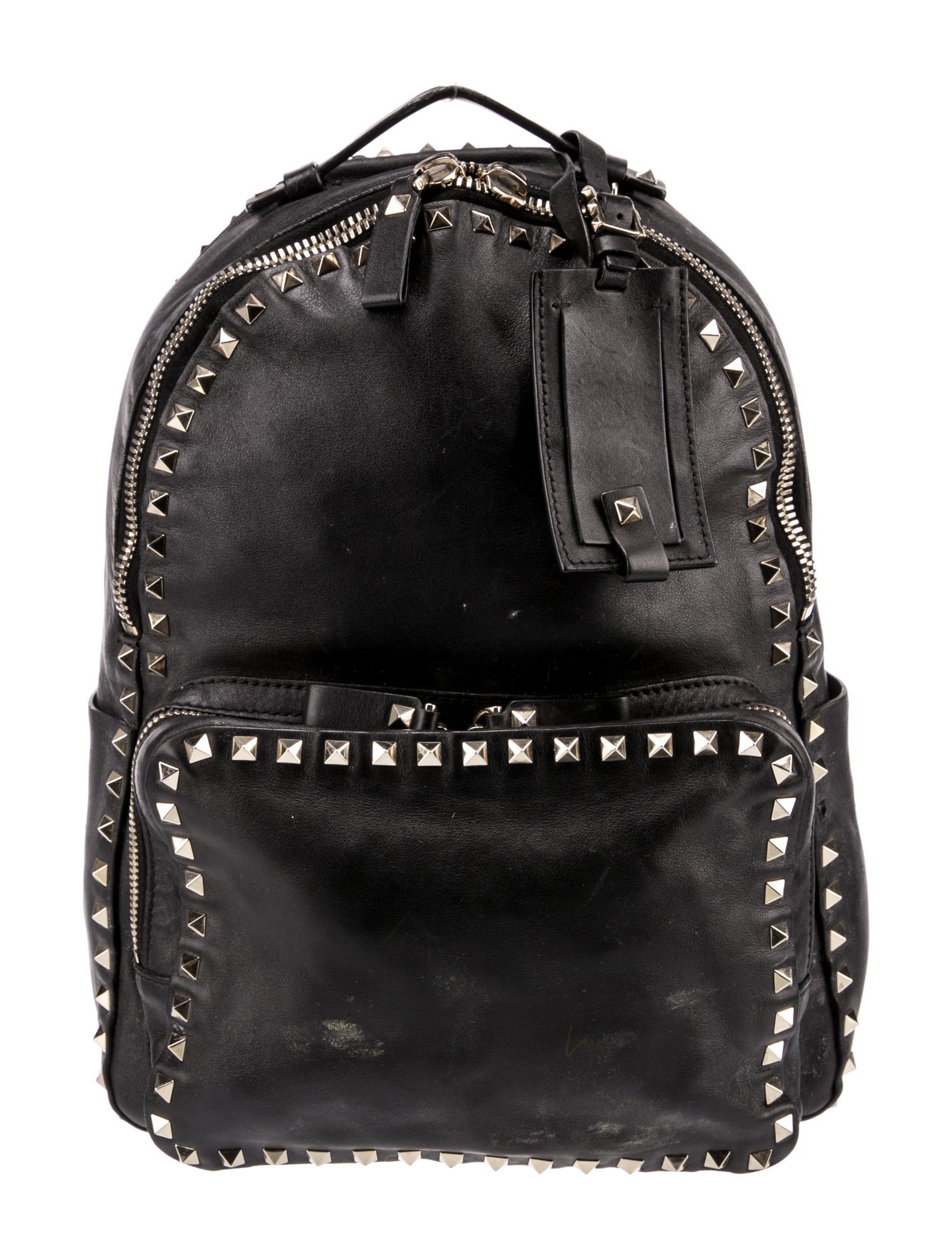 Valentino Rockstud Leather Backpack - Black Backpacks, Handbags ...
