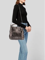 Valentino Pleather Leather Bow Shoulder Bag - Metallic Shoulder Bags ...