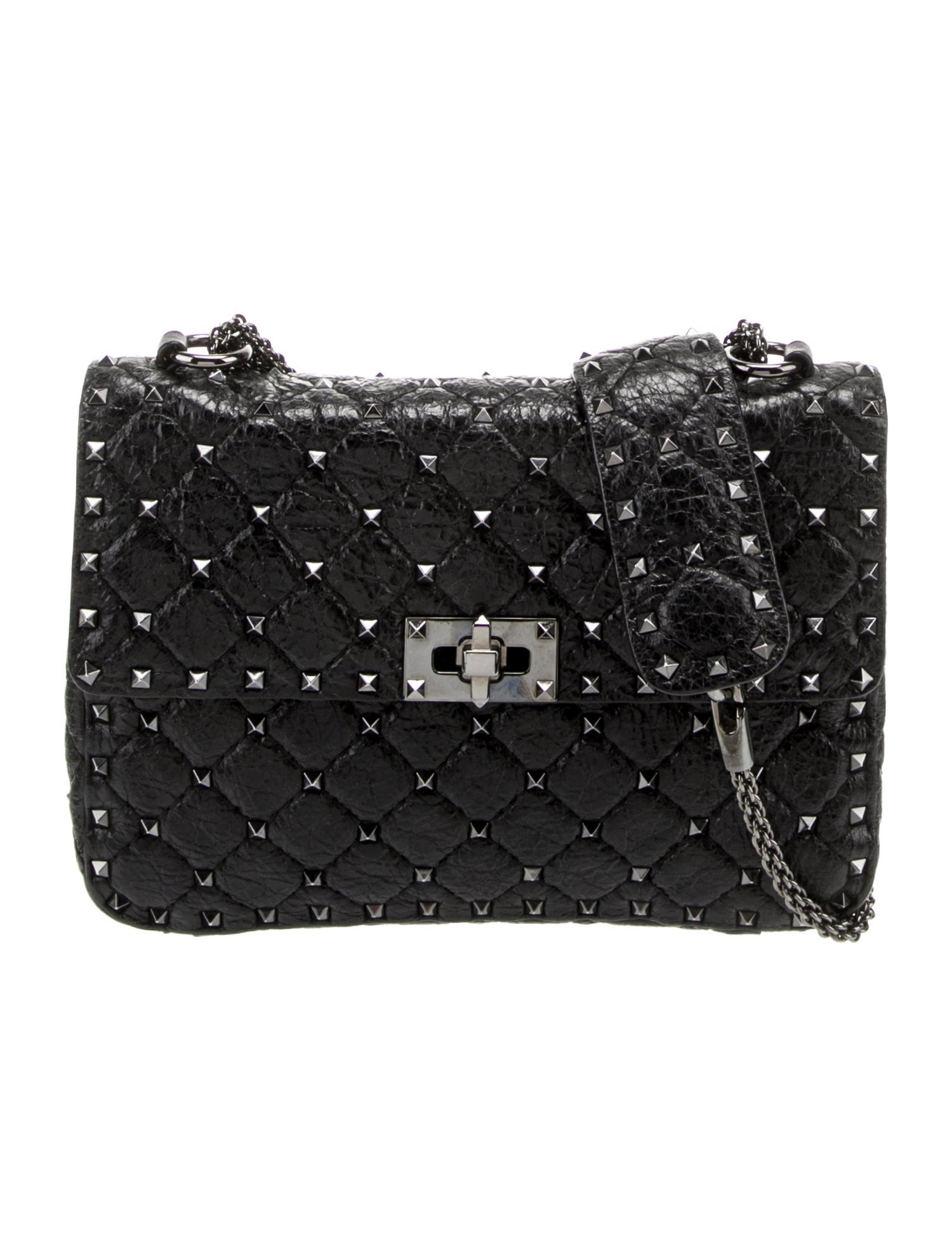 Valentino Studded Leather Crossbody Bag - Black Crossbody Bags ...