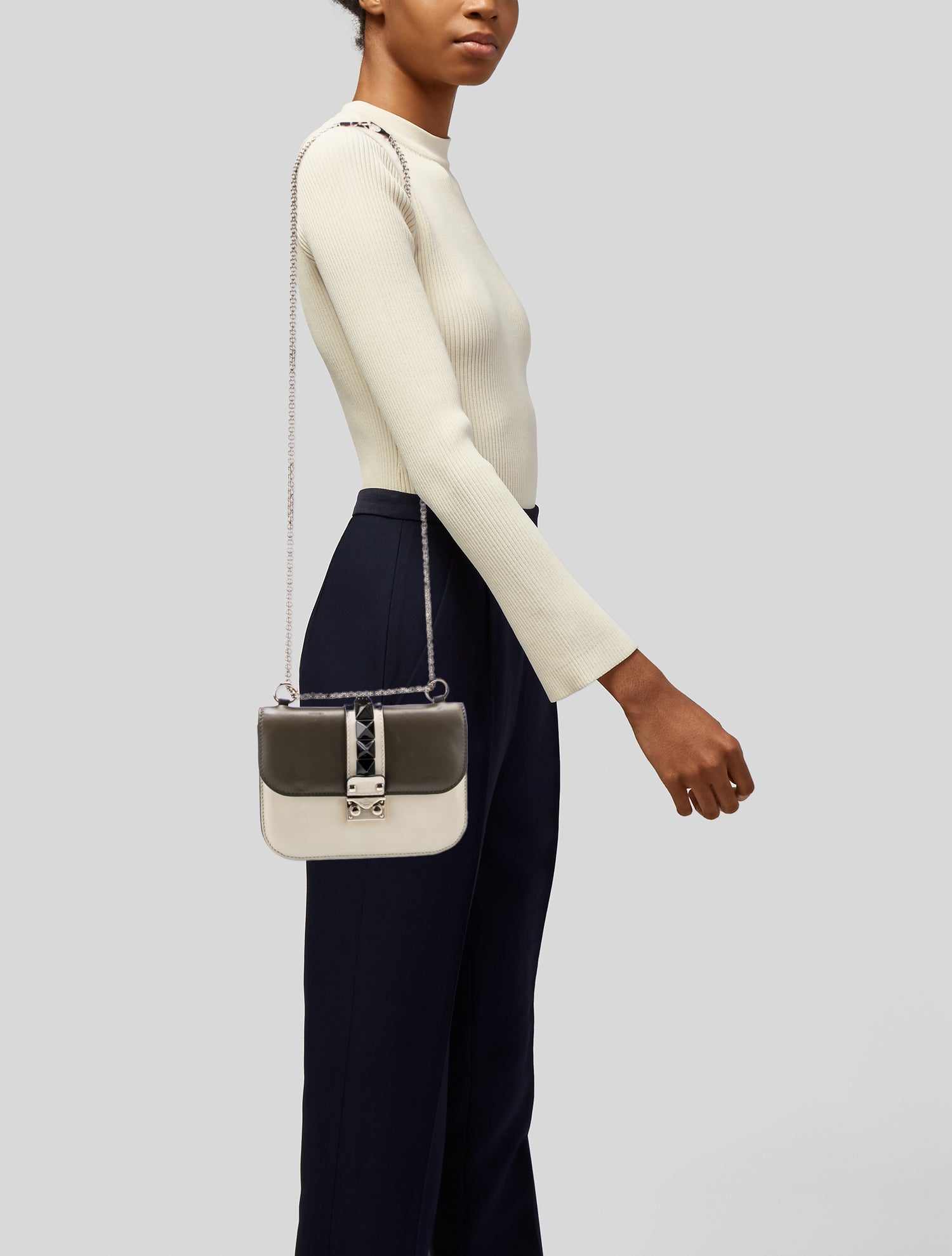 Valentino Colorblock Crossbody Bag - Neutrals Crossbody Bags, Handbags ...