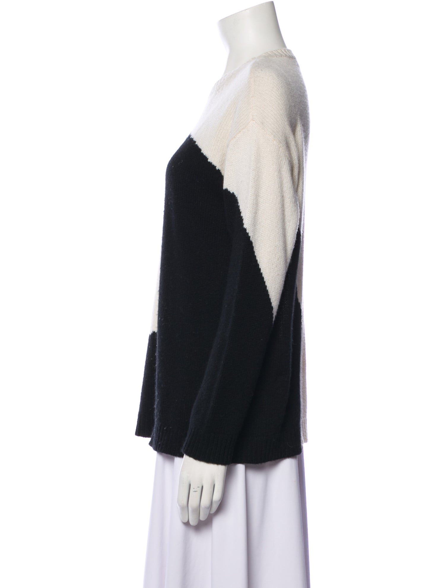 Valentino Cashmere Colorblock Pattern Sweater - Neutrals Knitwear ...