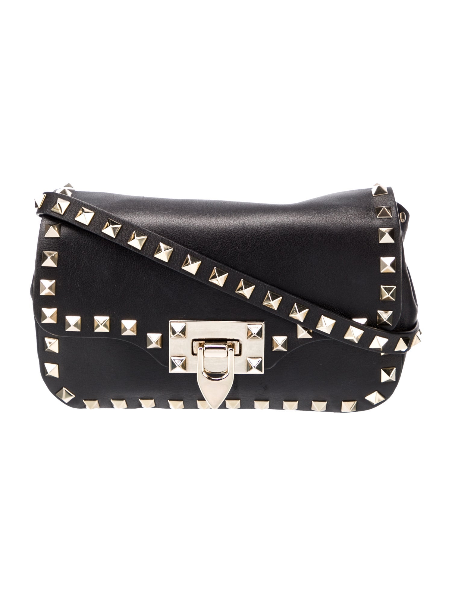 Valentino Studded Leather Crossbody Bag - Black Crossbody Bags ...