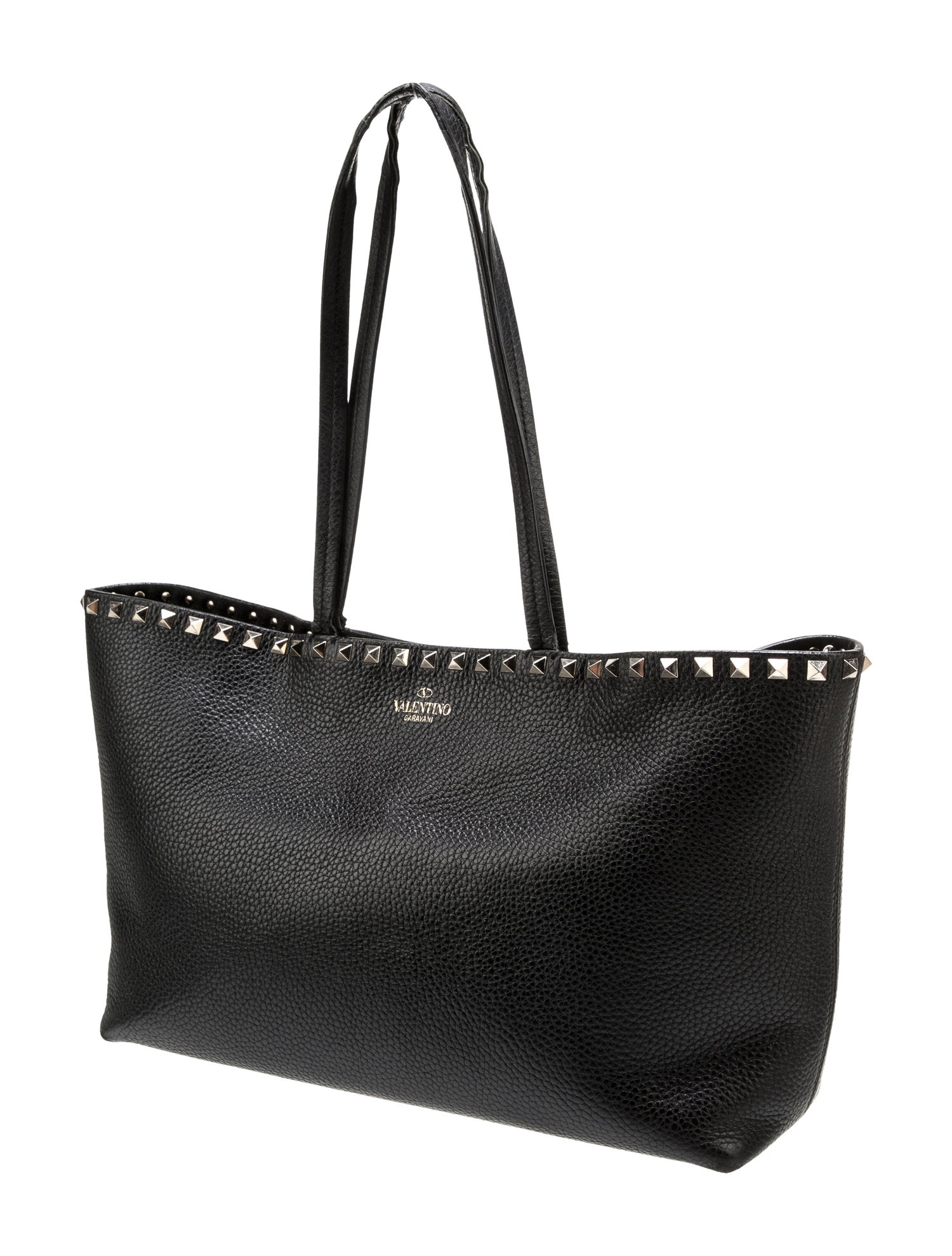 Valentino Leather Rockstud Tote Bag - Pink Totes, Handbags - VAL401053 ...