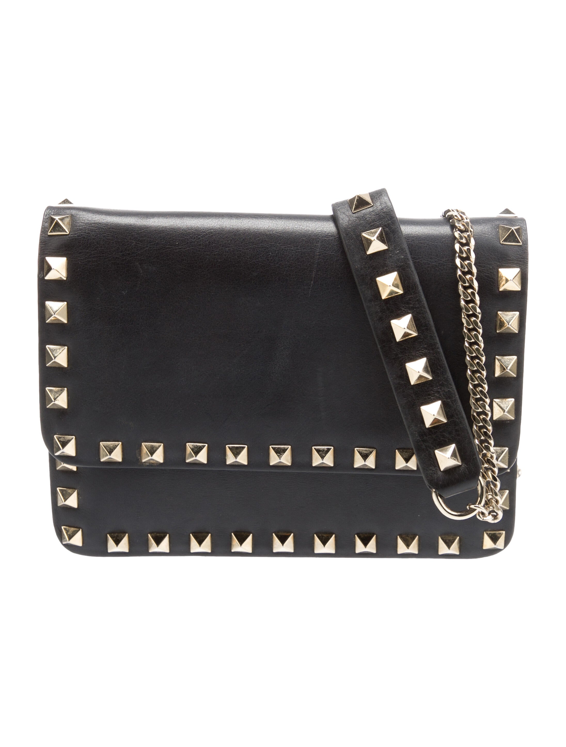 Valentino Leather Rockstud Crossbody Bag - Blue Crossbody Bags ...