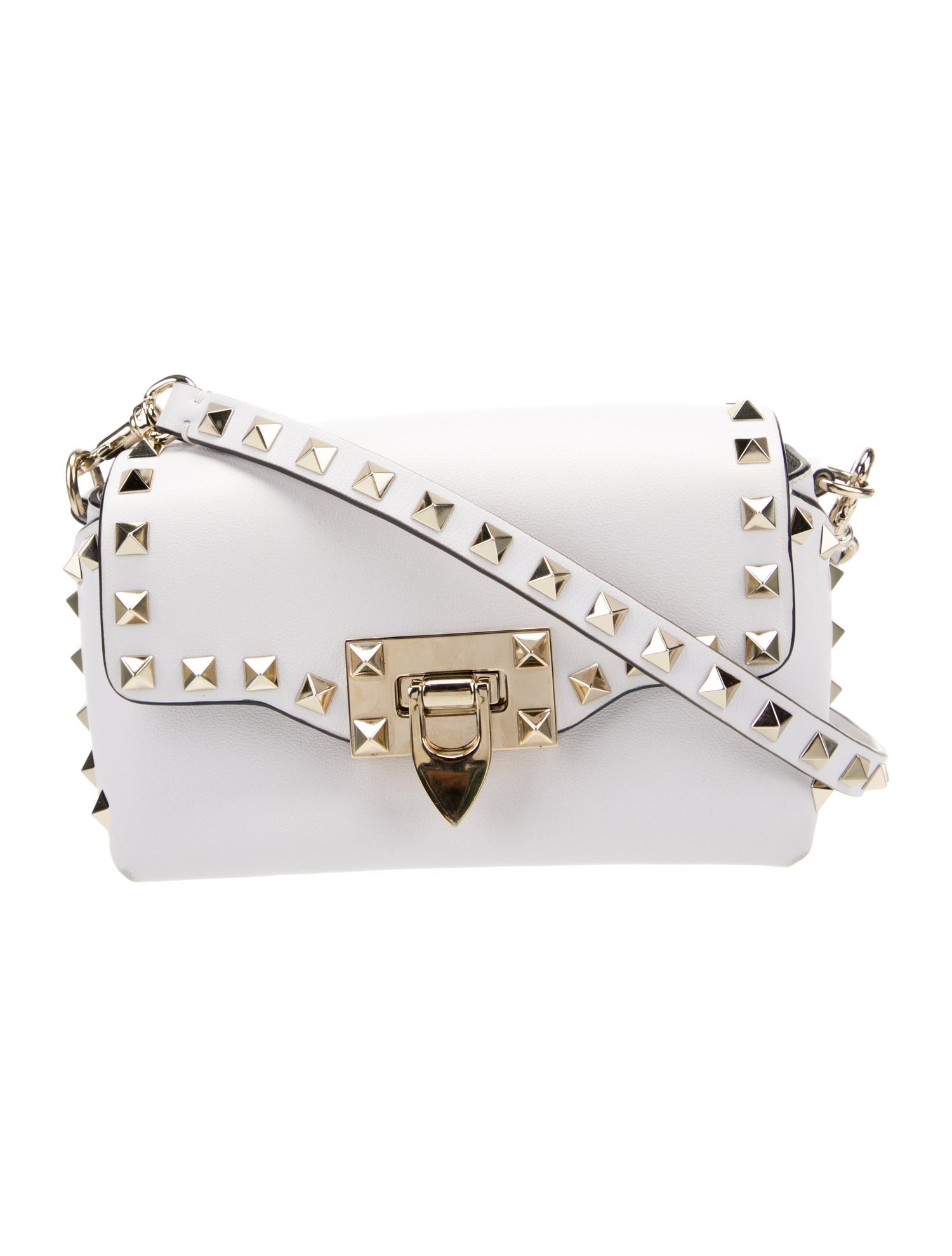 Valentino Studded Leather Crossbody Bag - Neutrals Crossbody Bags ...
