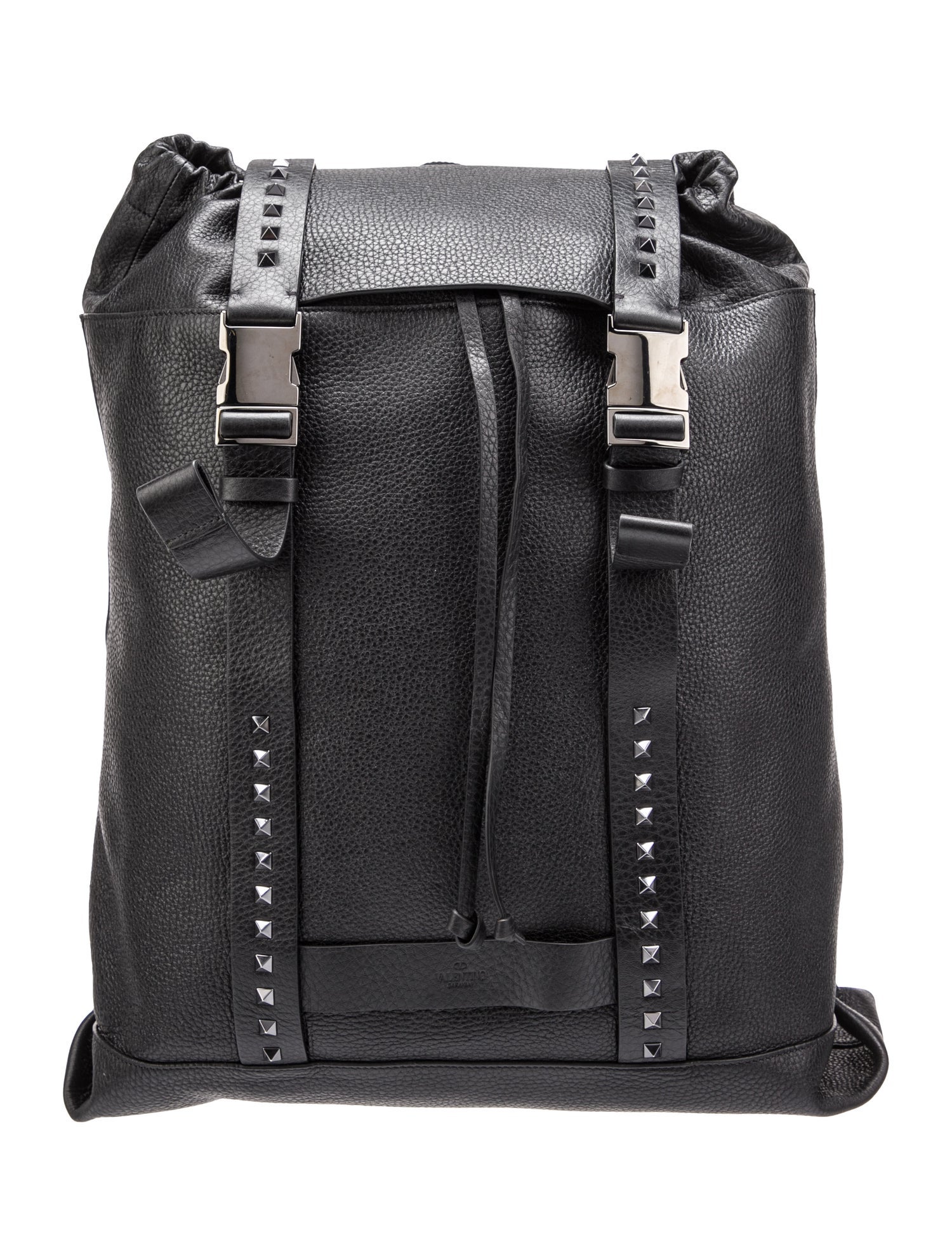 Valentino Studded Leather Backpack - Black Backpacks, Handbags ...