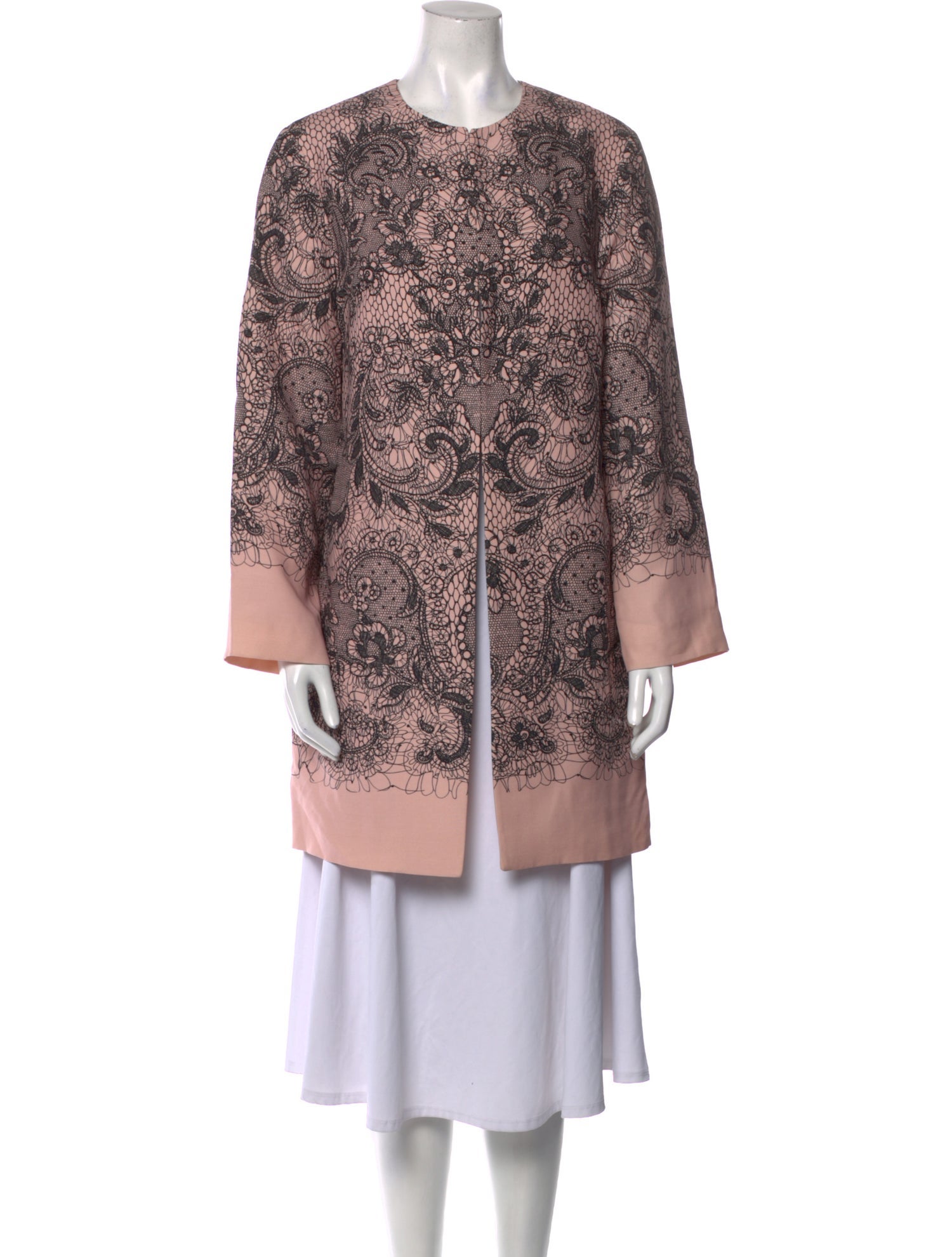 Valentino Printed Coat - Pink Coats, Clothing - VAL426267 | The RealReal