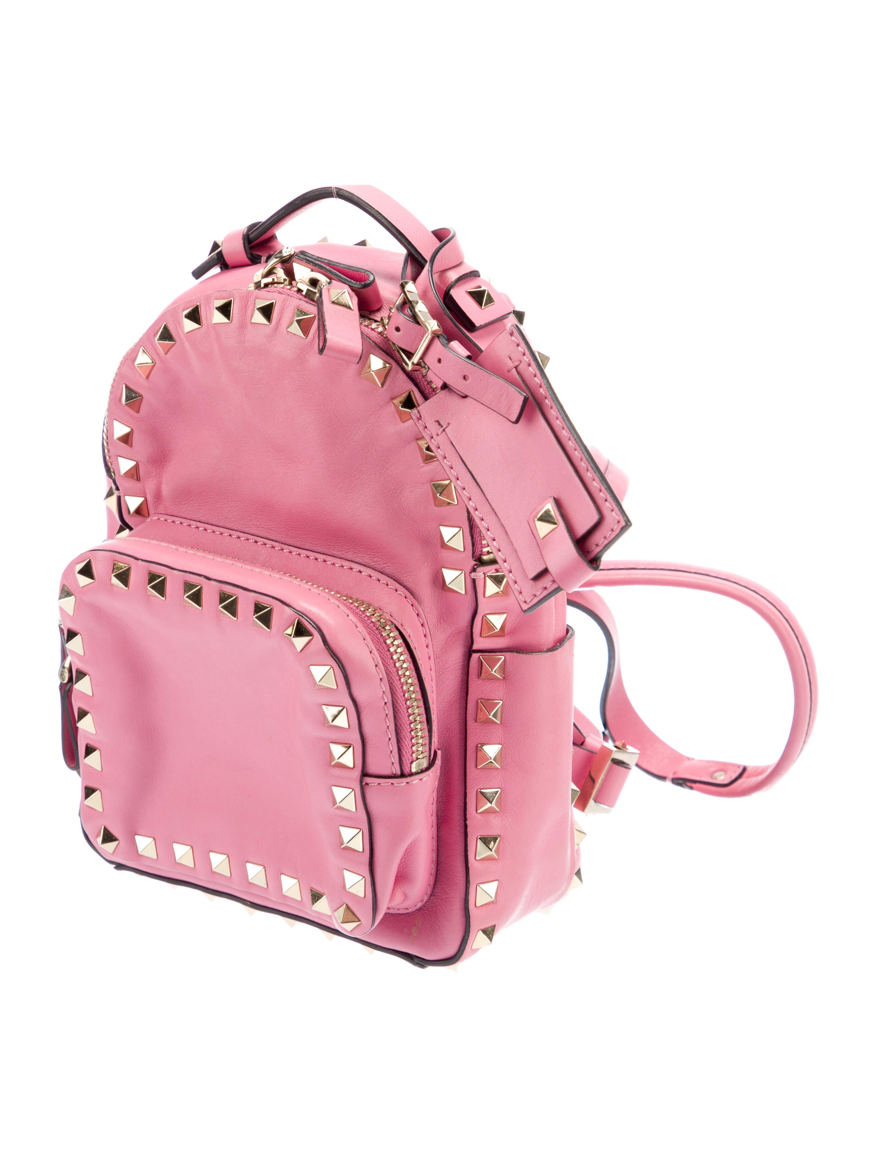 Valentino Mini Rockstud Backpack - Pink Backpacks, Handbags - VAL427605 ...