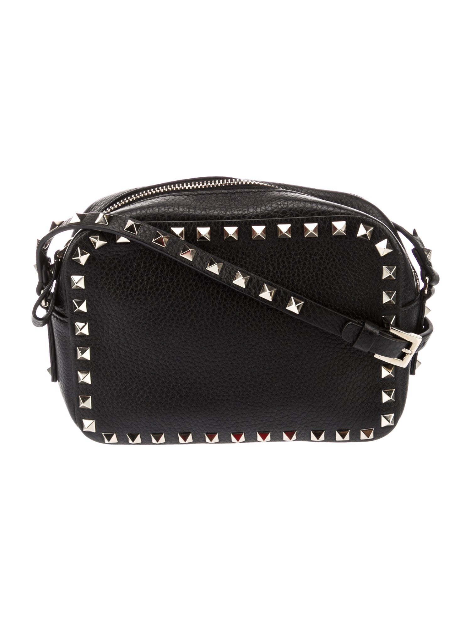 Valentino Studded Leather Crossbody Bag - Black Crossbody Bags ...
