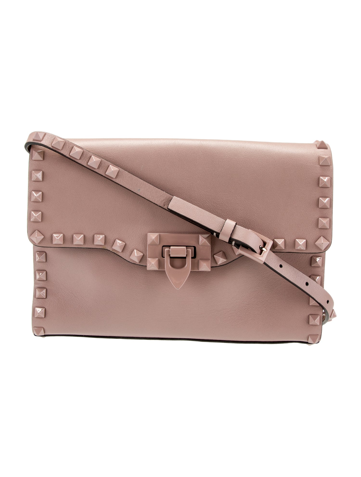 Valentino Rockstud Accents Crossbody Bag - Pink Crossbody Bags ...