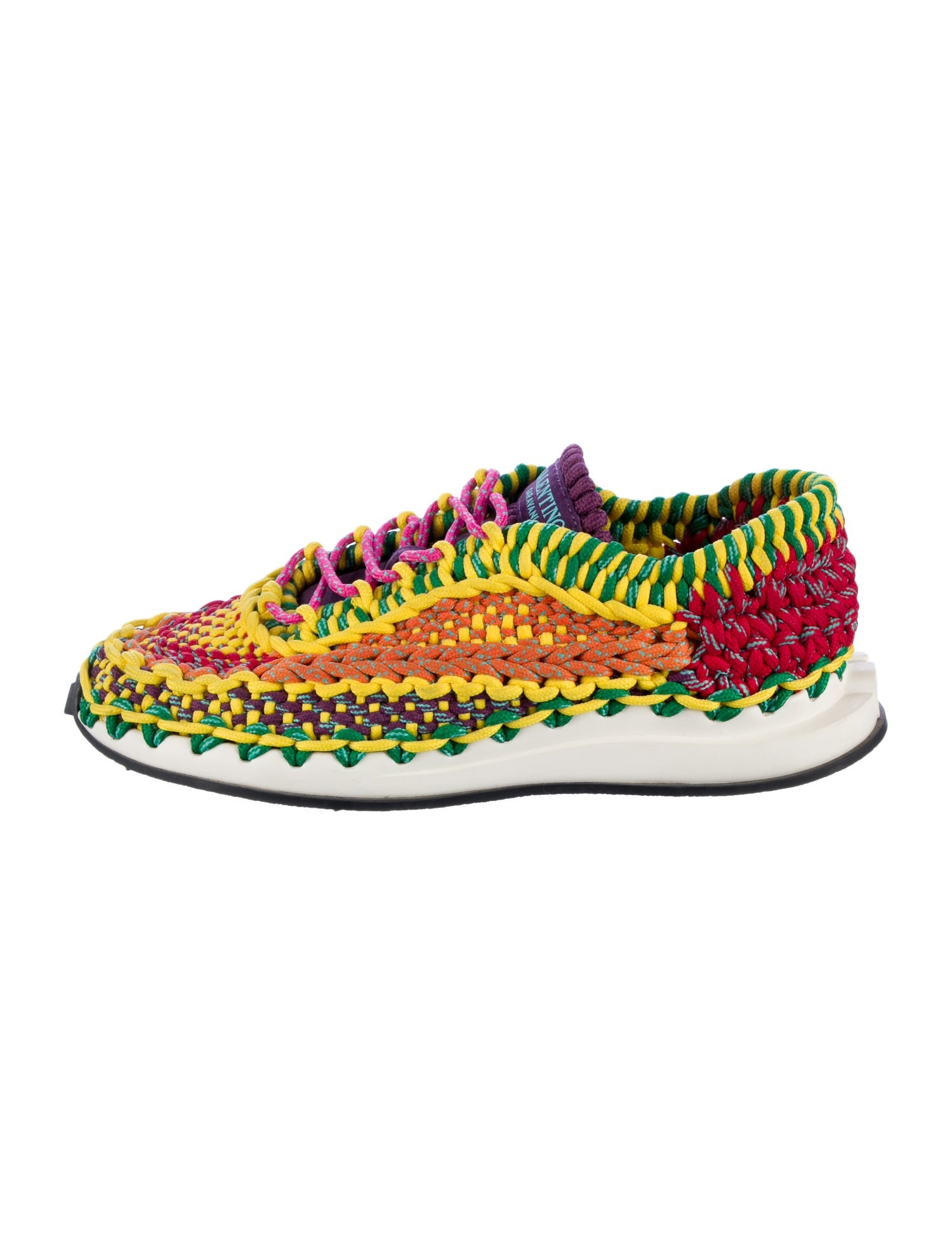 Valentino Patterned Sneakers - Yellow Sneakers, Shoes - VAL433638 | The ...