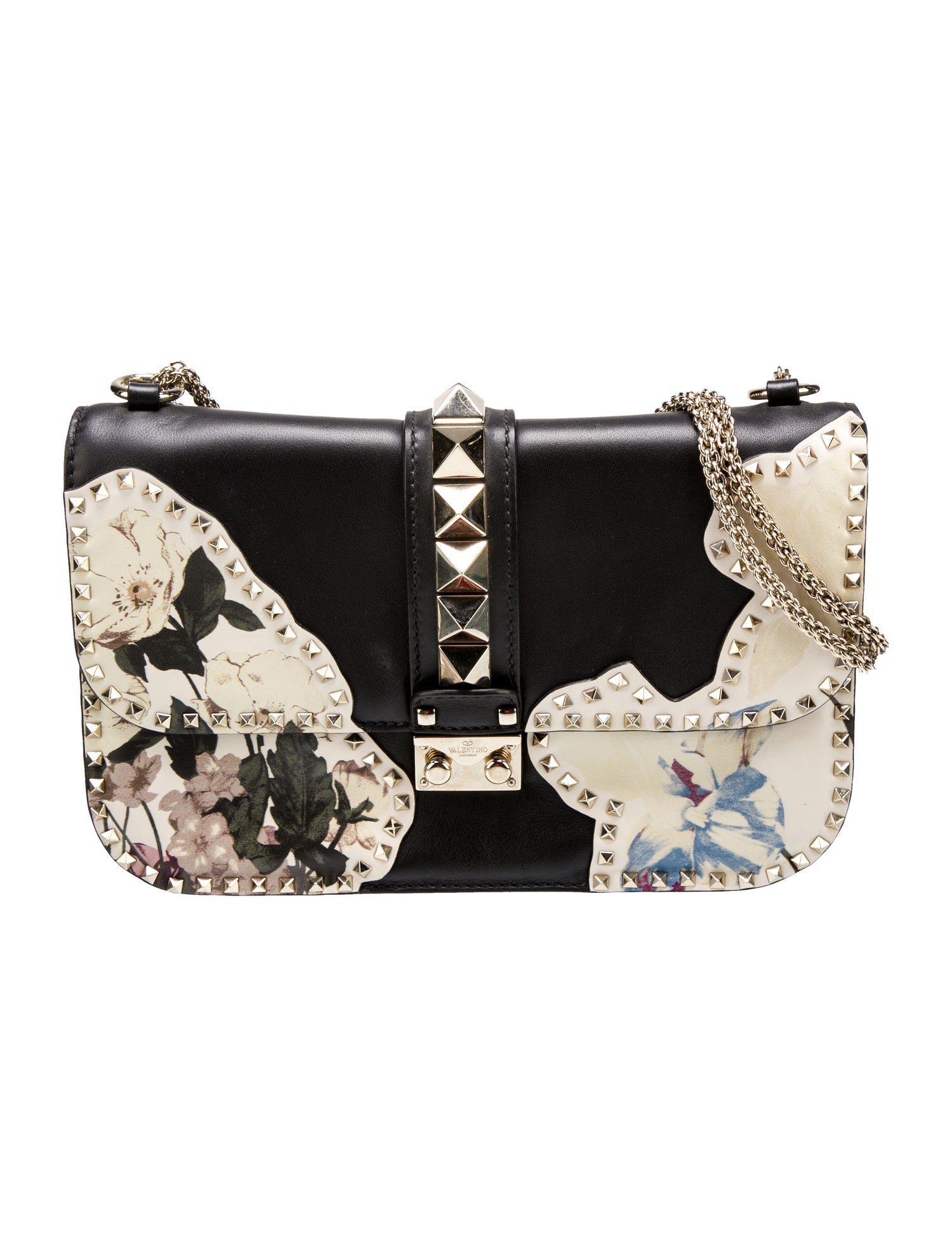 Valentino Rockstud Spike Shoulder Bag - Black Shoulder Bags, Handbags ...