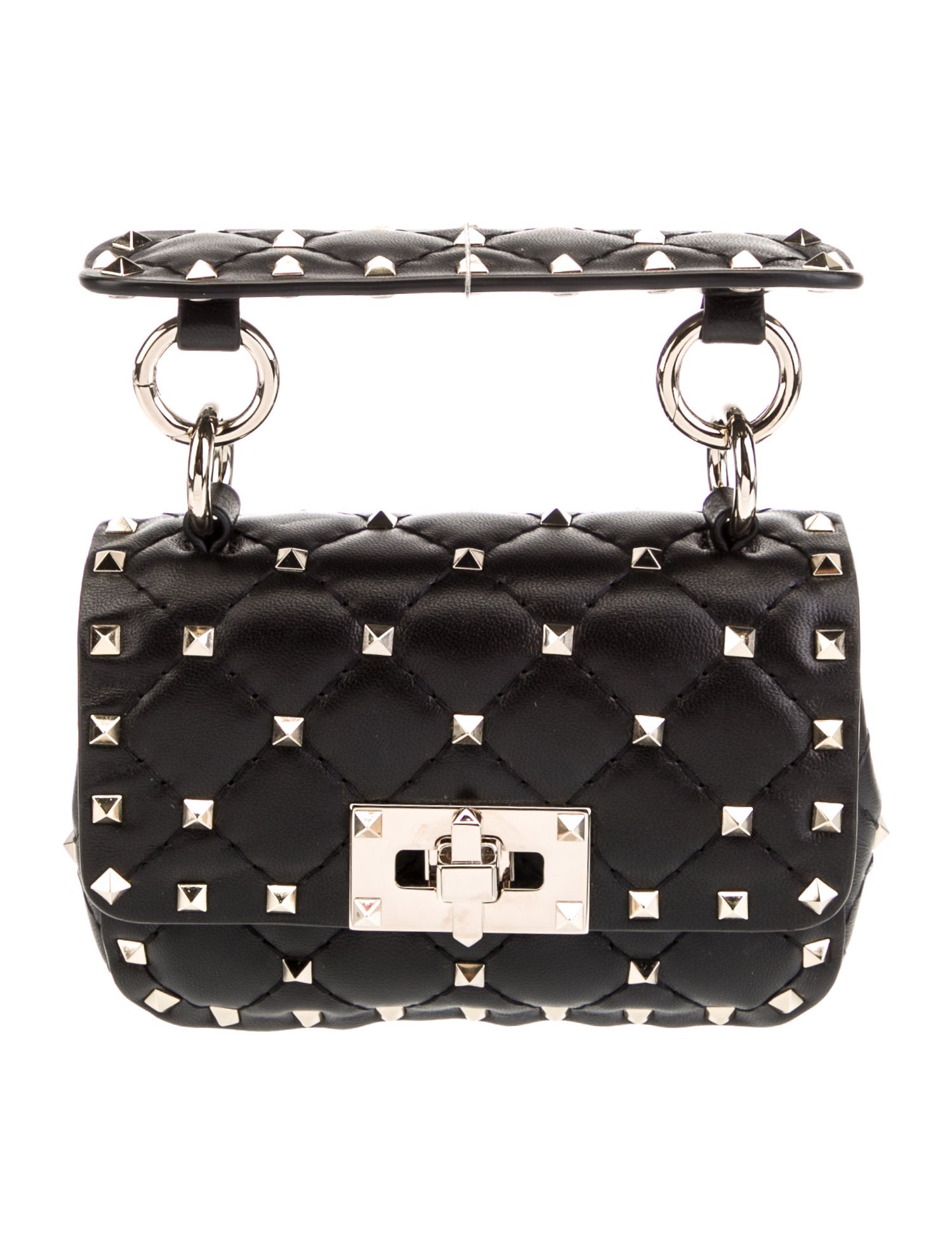Valentino Rockstud Minaudière Micro w/ Tags - Black Mini Bags, Handbags ...