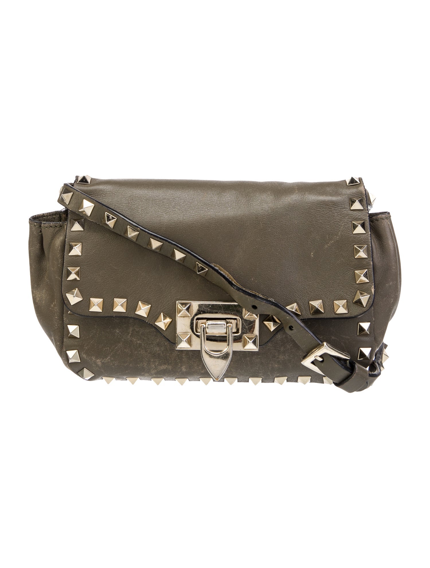 Valentino Studded Leather Crossbody Bag - Black Crossbody Bags ...
