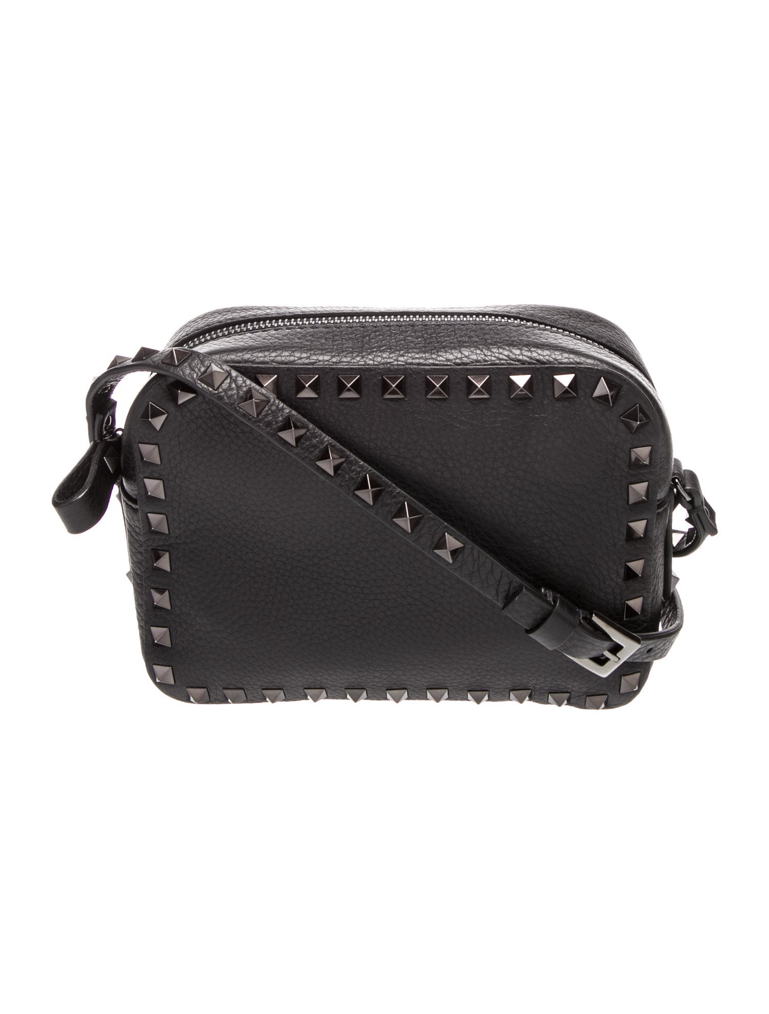 Valentino Studded Leather Crossbody Bag - Black Crossbody Bags ...