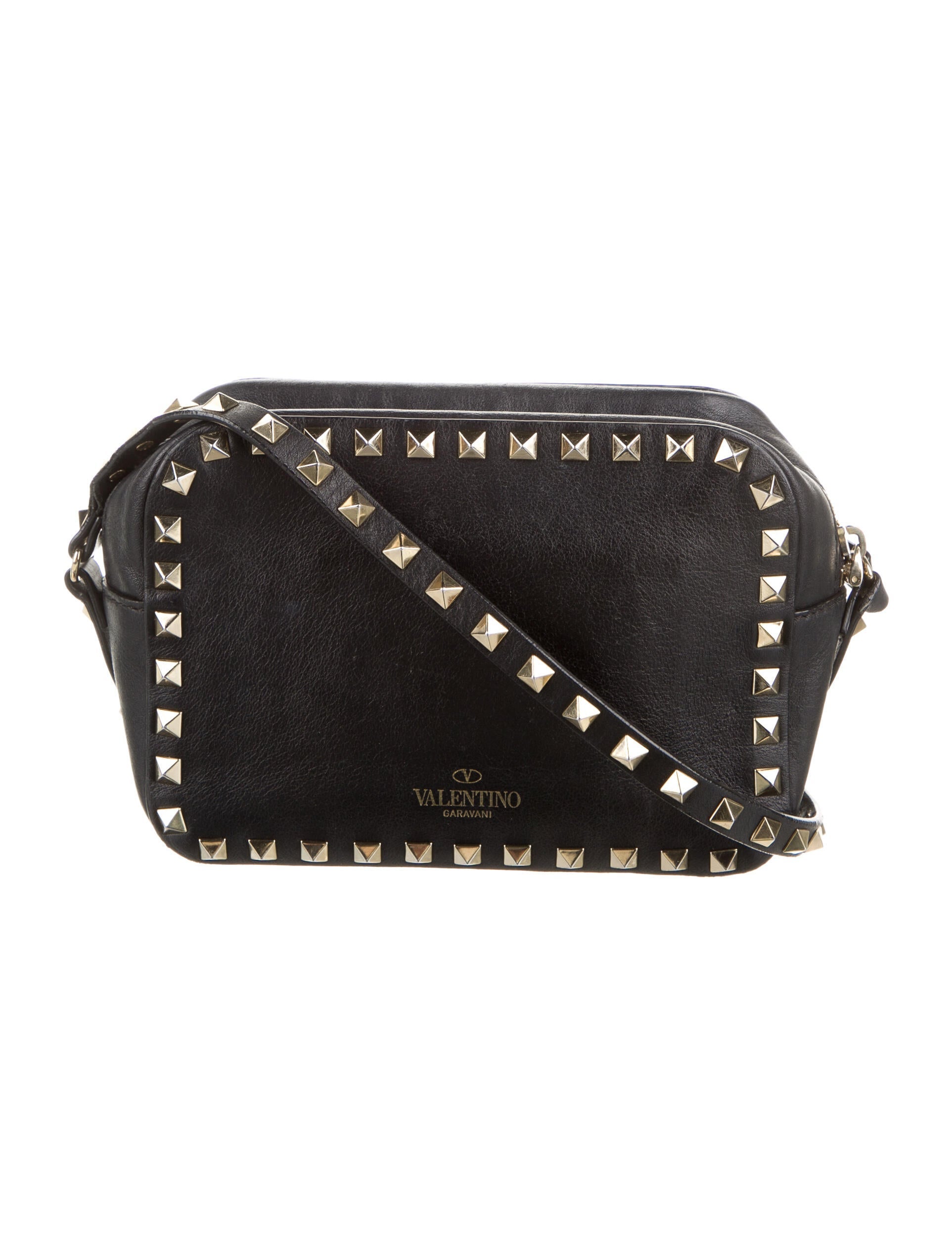 Valentino Studded Leather Crossbody Bag - Blue Crossbody Bags, Handbags ...
