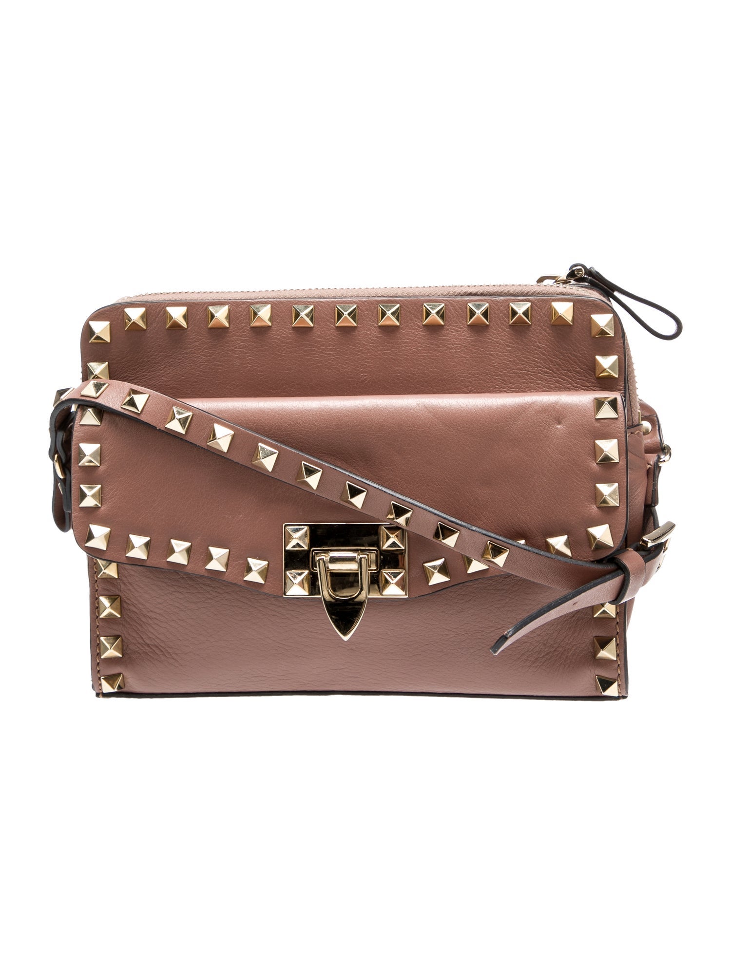 Valentino Rockstud Crossbody Bag - Neutrals Crossbody Bags, Handbags ...