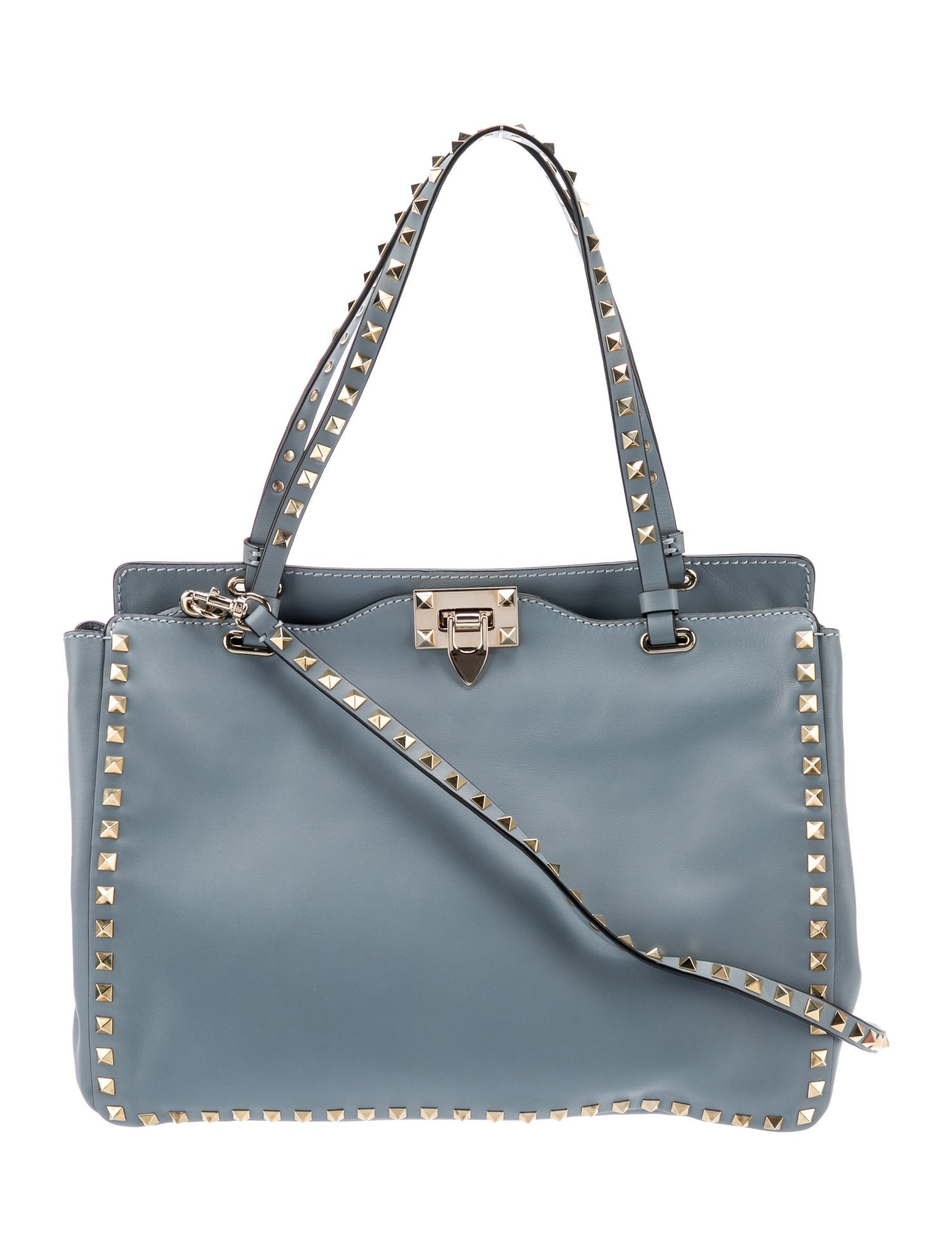 Valentino Rockstud Shoulder Bag - Blue Shoulder Bags, Handbags ...
