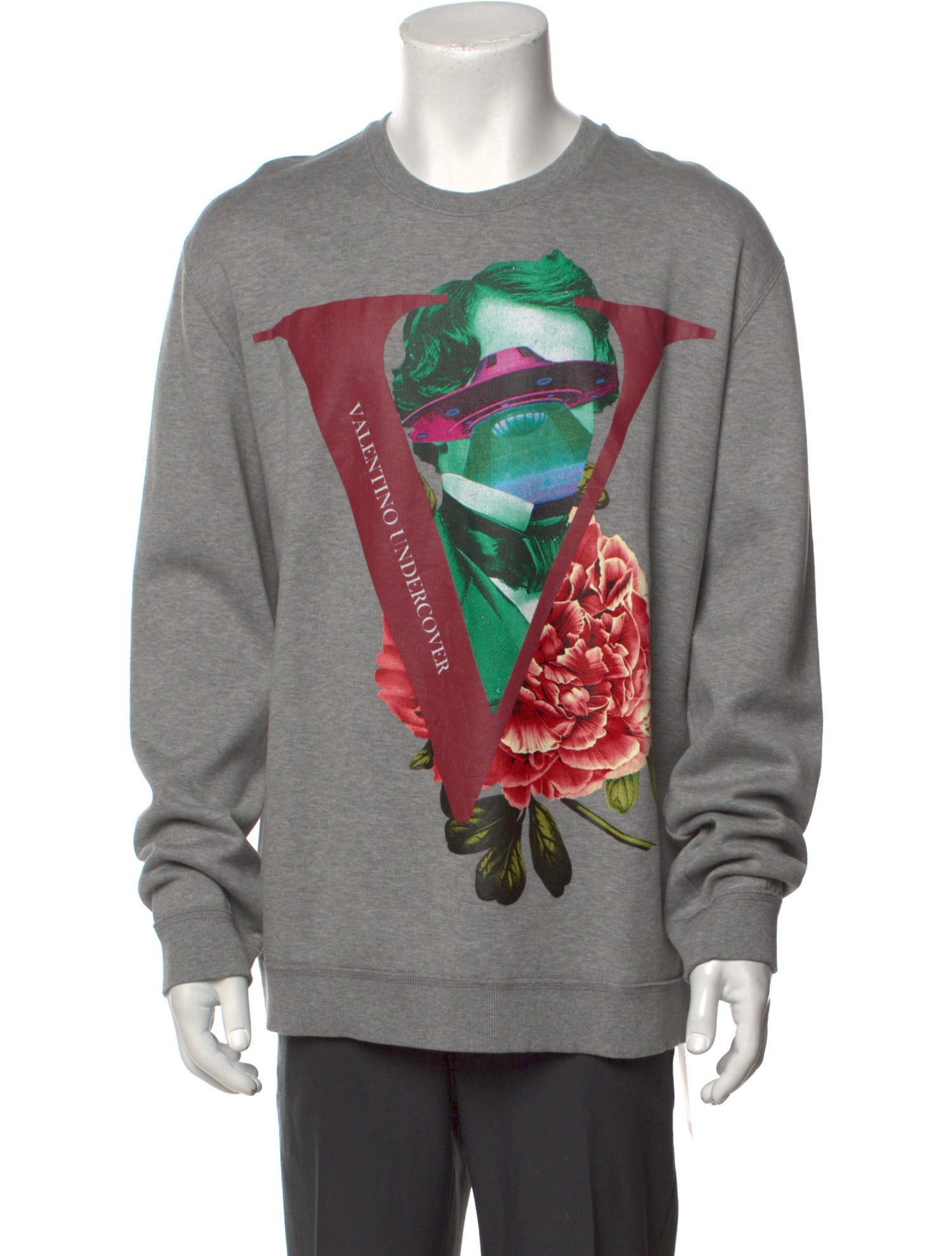 Valentino x Undercover 'UFO Rose' Graphic Print Sweatshirt - Grey ...