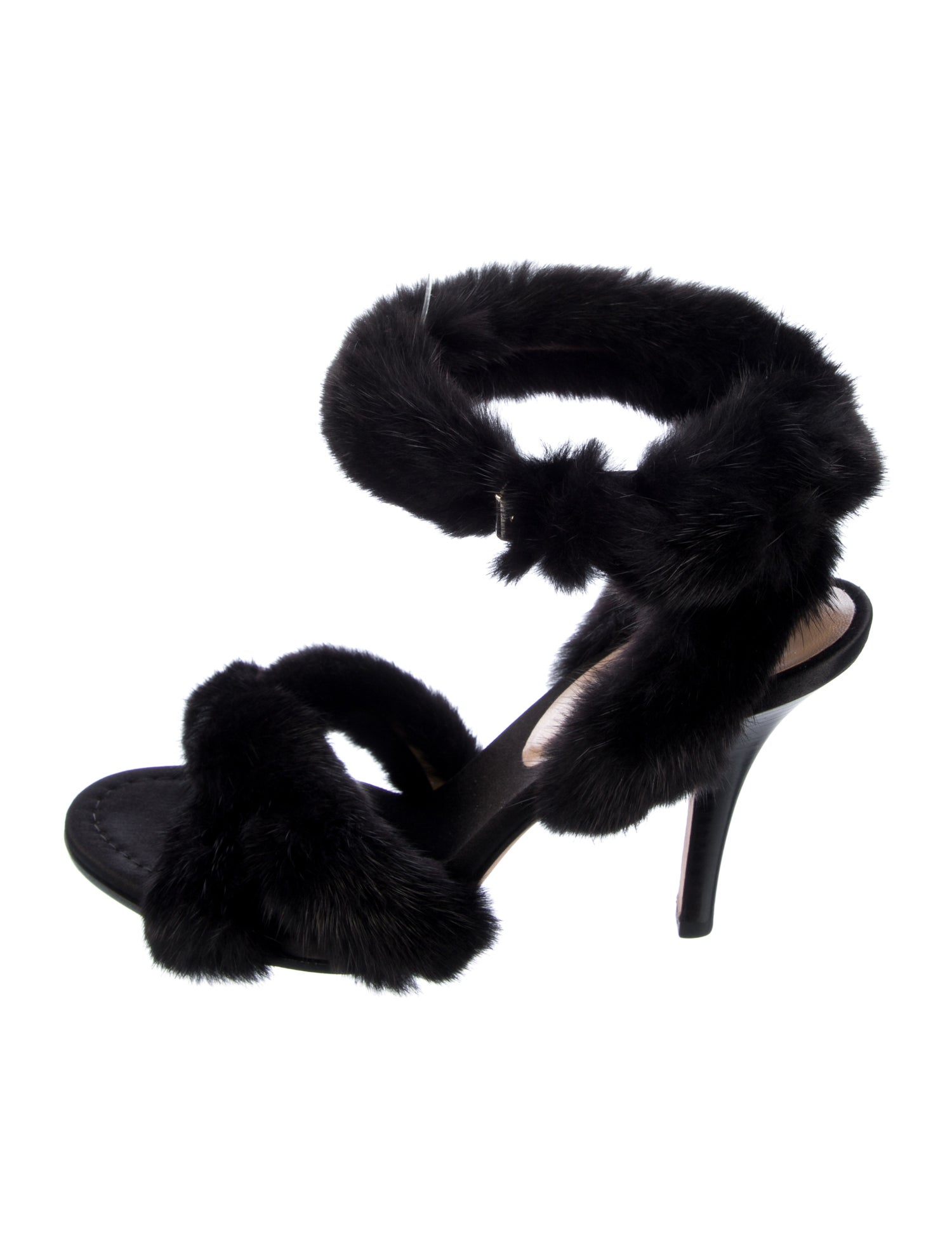 Valentino Mink Sandals - Black Sandals, Shoes - VAL451331 | The RealReal