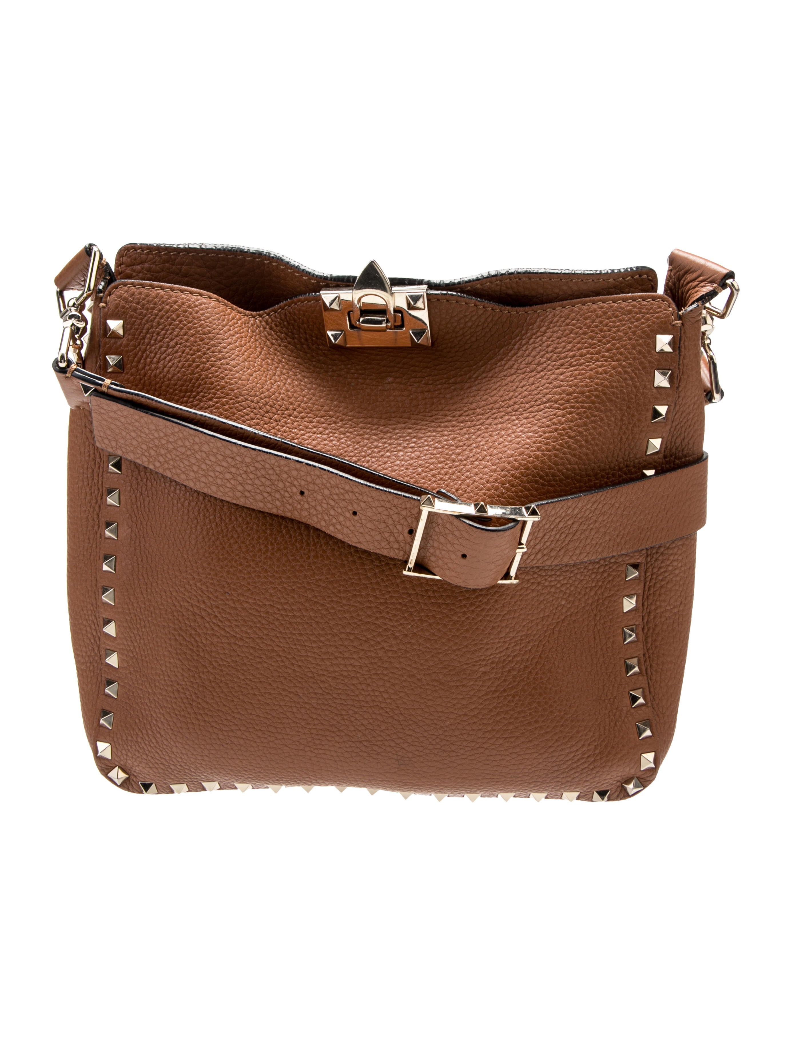 Valentino Rockstud Shoulder Bag - Brown Shoulder Bags, Handbags ...