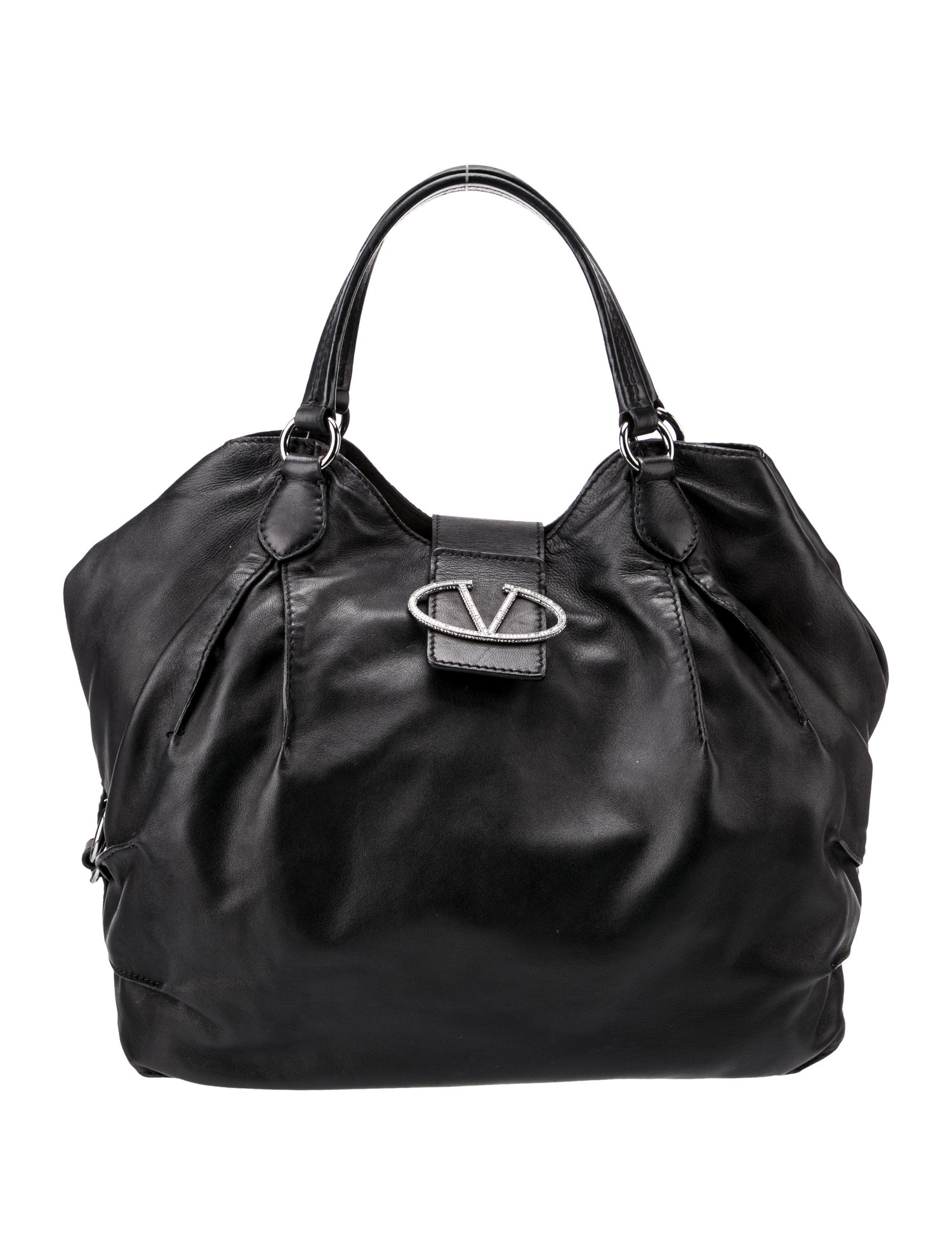 Valentino Leather Hobo - Black Hobos, Handbags - VAL451945 | The RealReal
