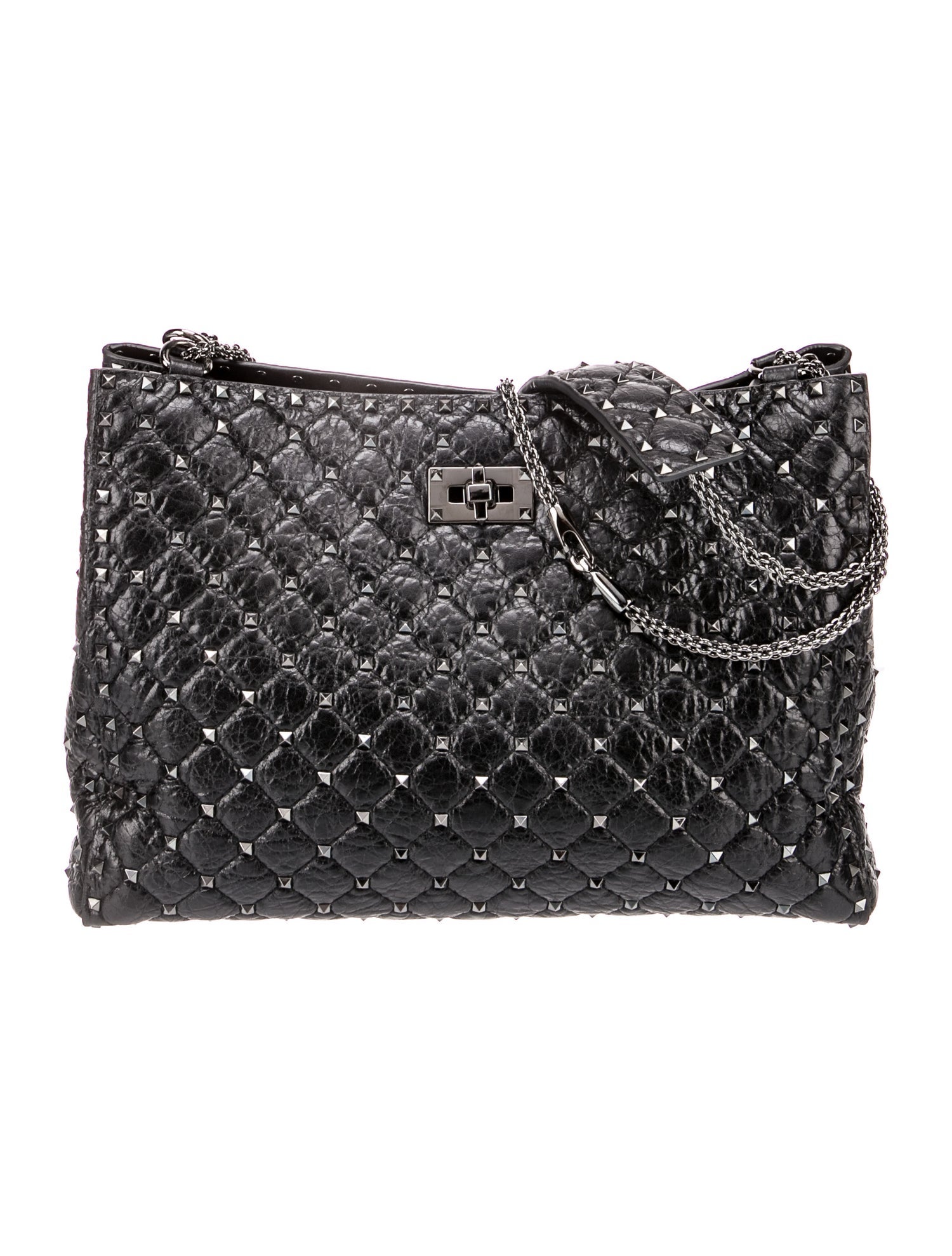 Valentino Rockstud Shoulder Bag - Black Shoulder Bags, Handbags ...