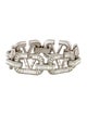 Valentino Crystal "V" Logo Link Bracelet - Silver-Tone Metal Link ...