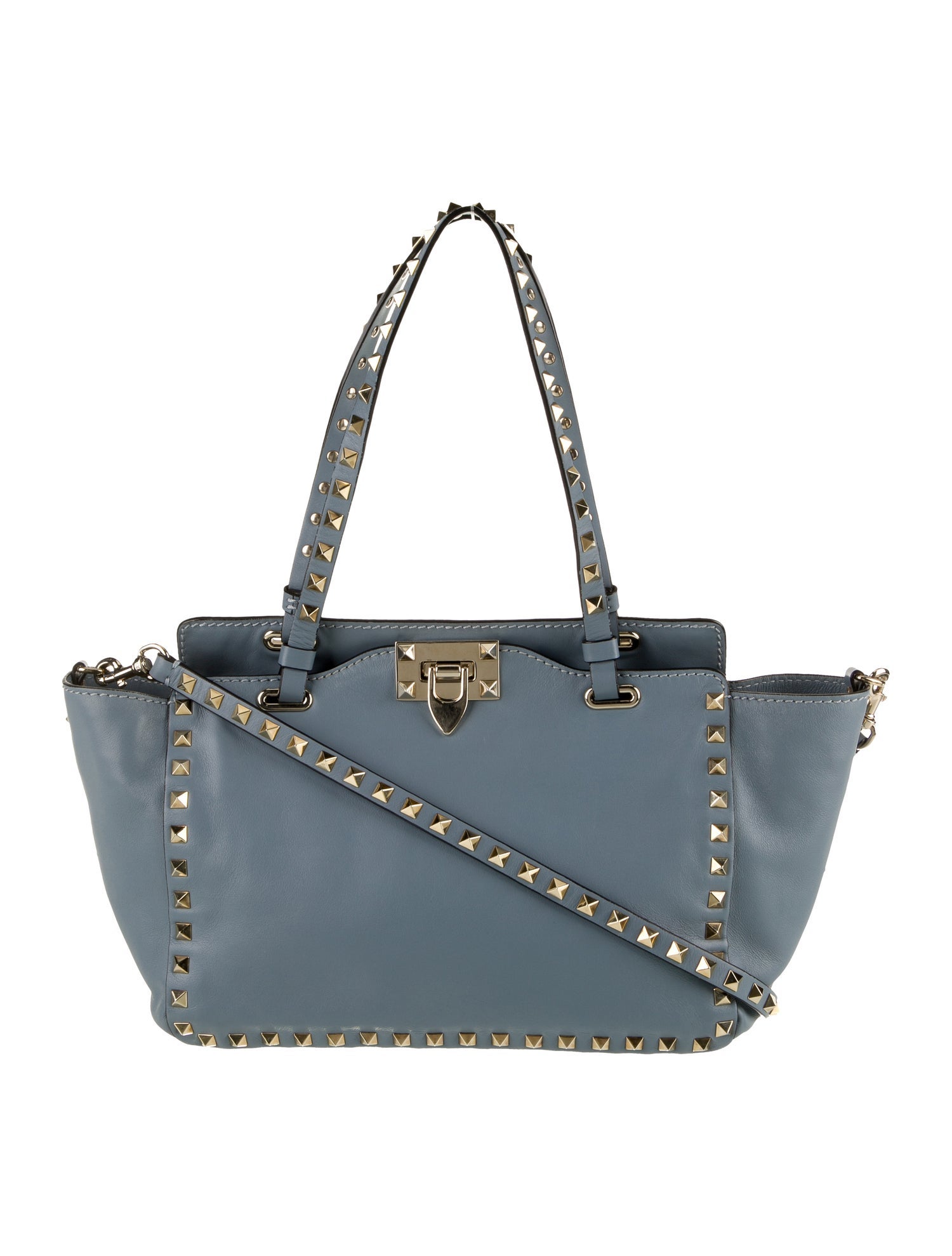 Valentino Rockstud Shoulder Bag - Blue Shoulder Bags, Handbags ...