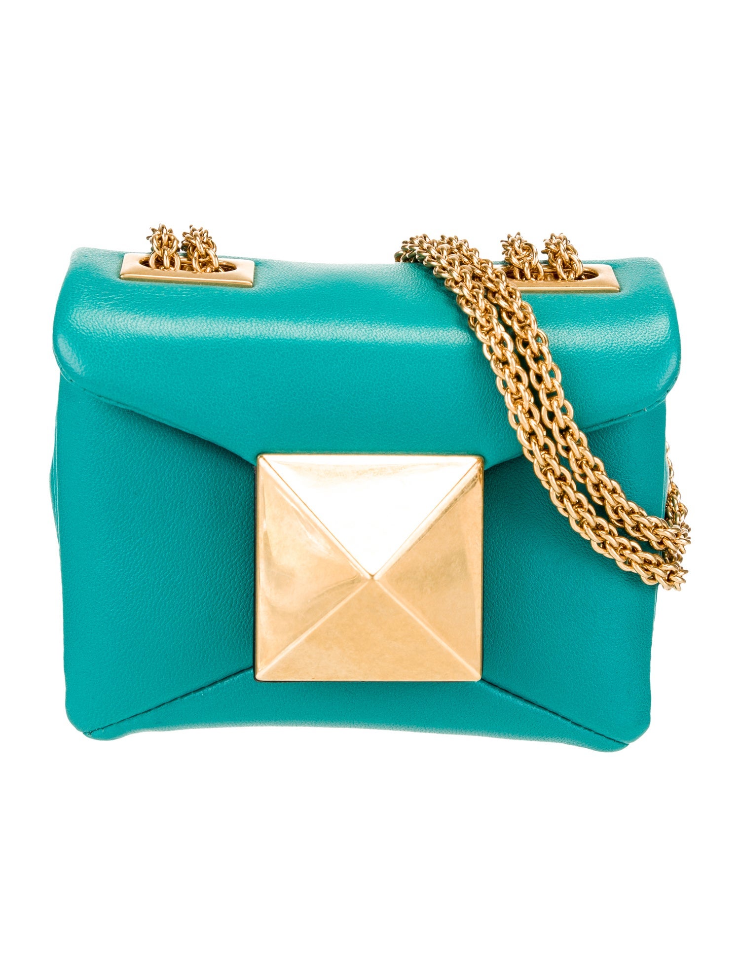 Valentino Rockstud Evening Bag - Blue Mini Bags, Handbags - VAL457068 ...