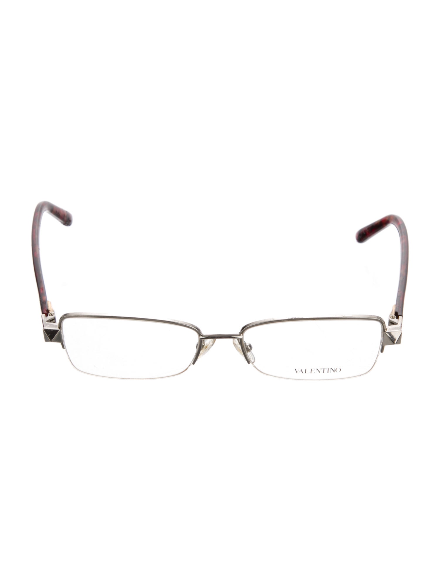 Valentino Square Eyeglasses - Silver Eyeglasses, Accessories ...