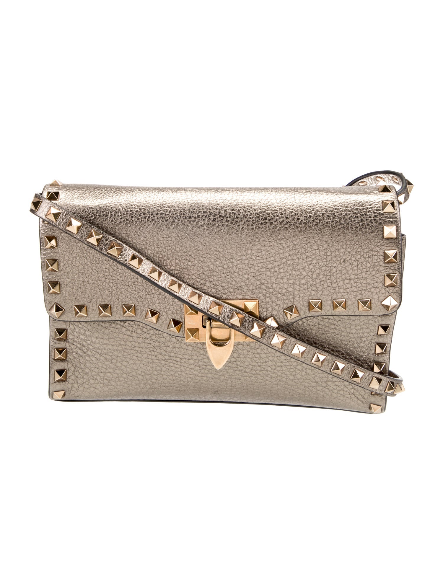 Valentino Rockstud Crossbody Bag - Gold Crossbody Bags, Handbags ...