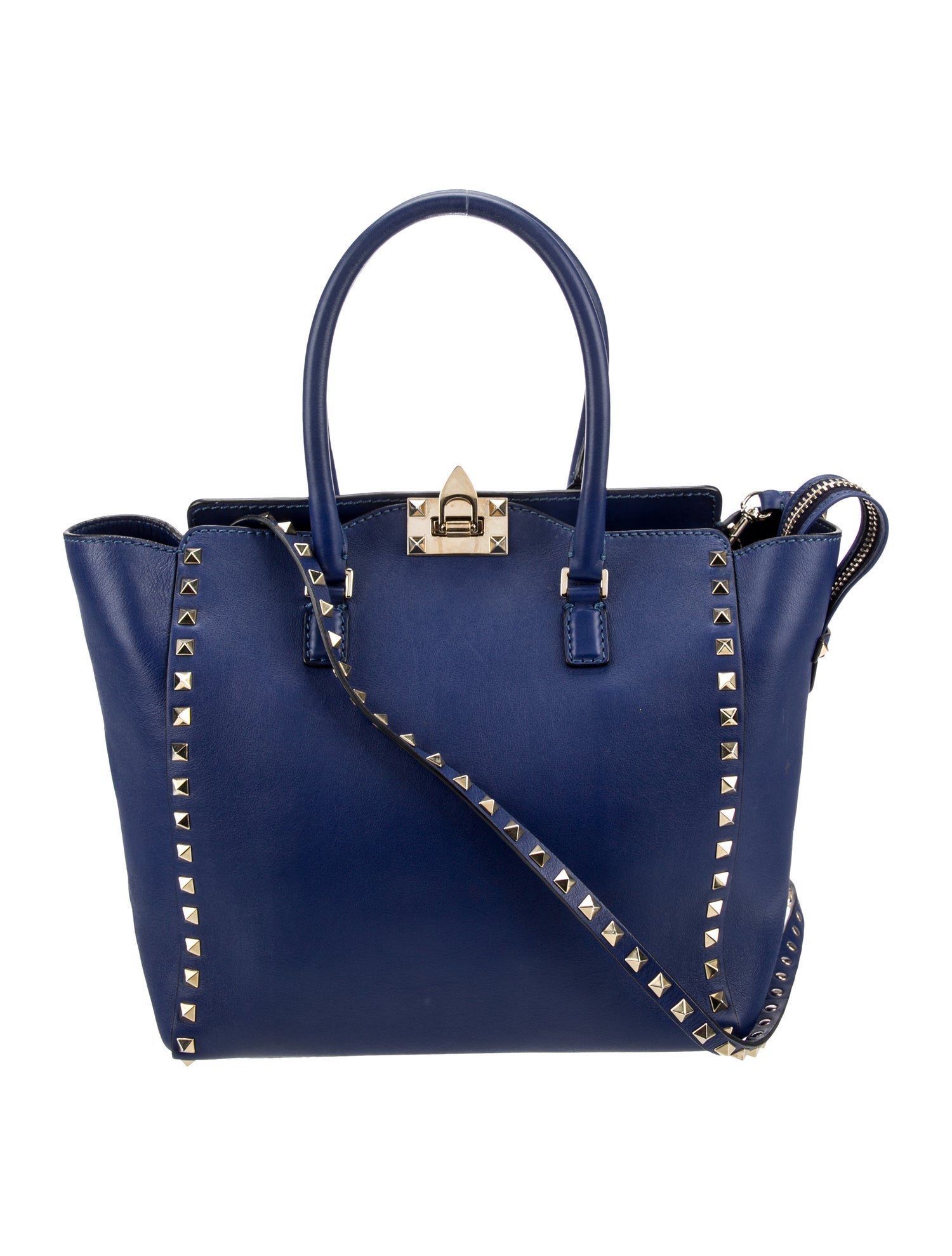 Valentino Rockstud Top Handle Bag - Blue Handle Bags, Handbags ...