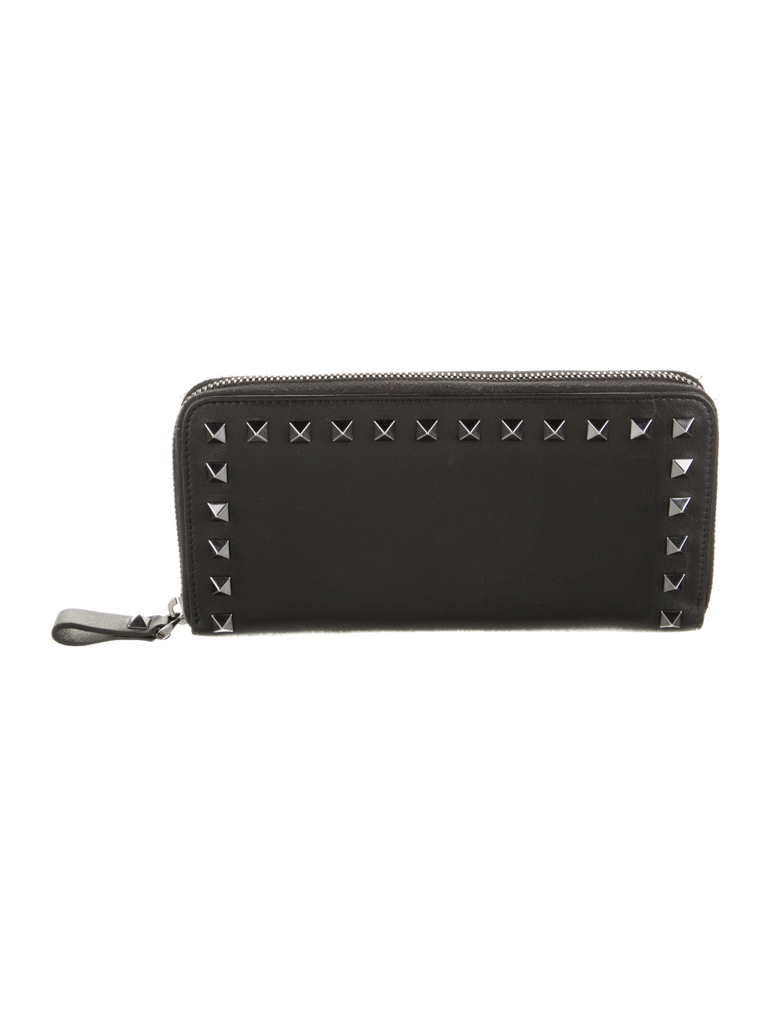 Valentino Rockstud Accents Leather Continental Wallet - Black Wallets ...