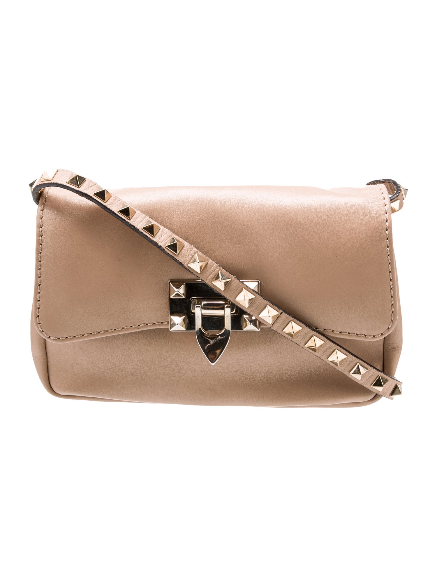 Valentino Rockstud Crossbody Bag - Neutrals Crossbody Bags, Handbags ...