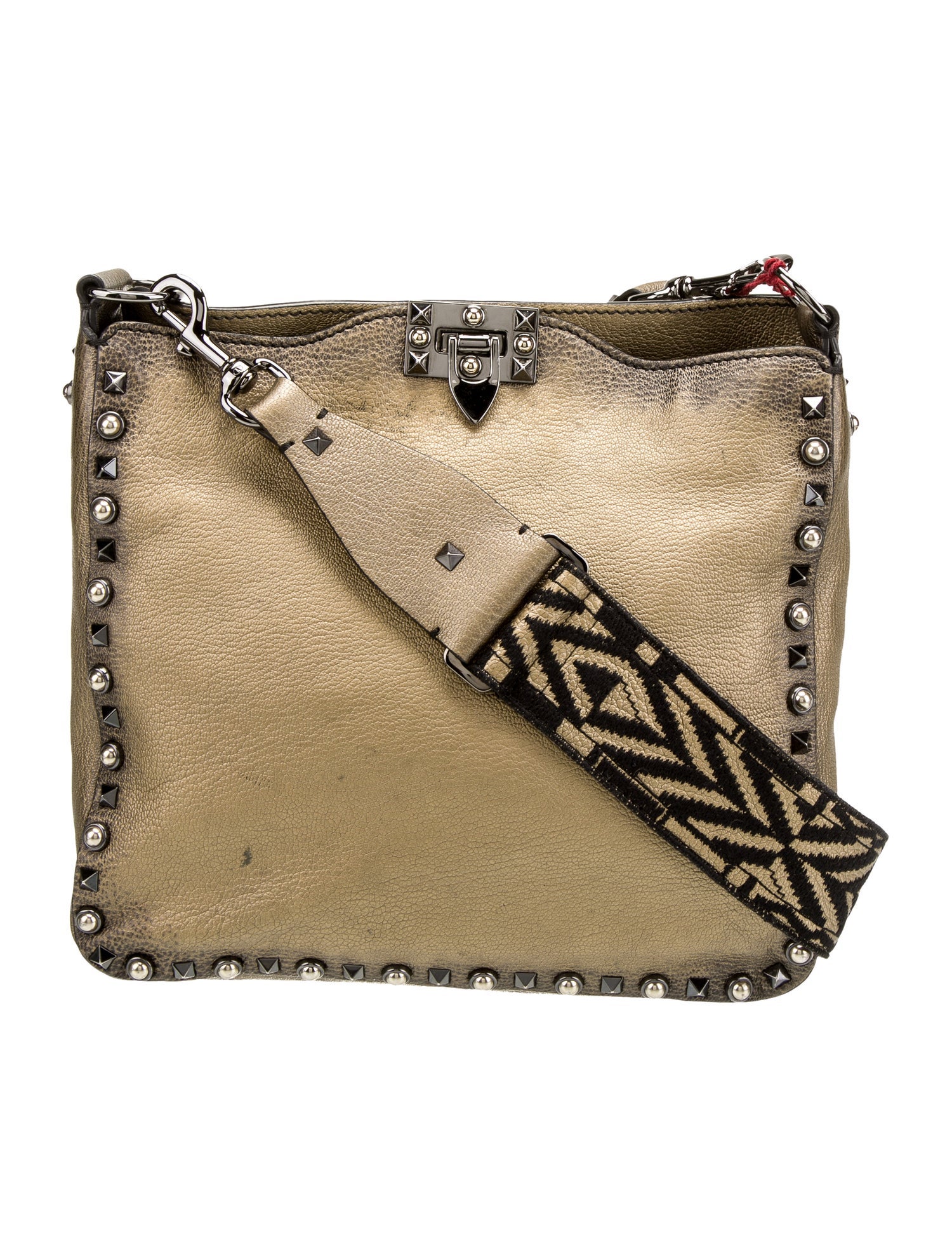 Valentino Rockstud Shoulder Bag Small - Gold Shoulder Bags, Handbags ...