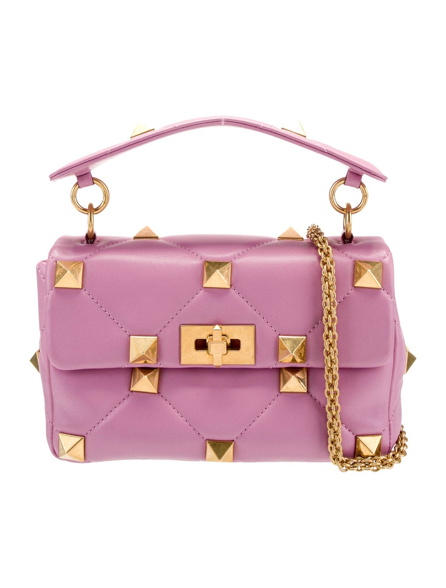Valentino Rockstud Roman Stud Large - Purple Crossbody Bags, Handbags ...