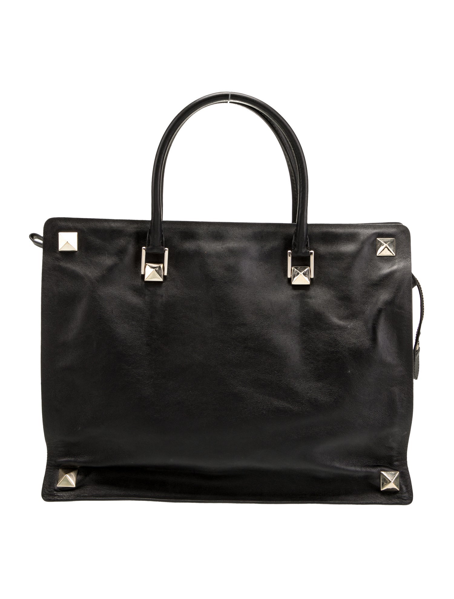 Valentino Leather Briefcase Medium - Black Totes, Handbags - VAL468772 ...