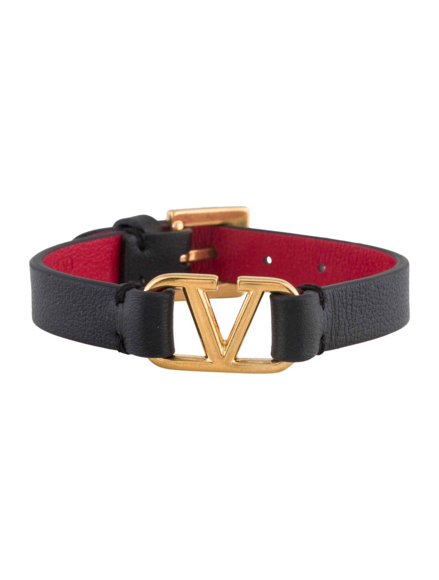 Valentino Leather Vlogo Signature Wrap Bracelet - Gold-Tone Metal Wrap ...