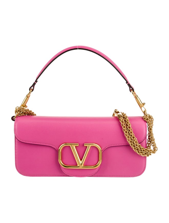 Valentino Vlogo LOCÒ - Pink Shoulder Bags, Handbags - VAL451870 | The ...