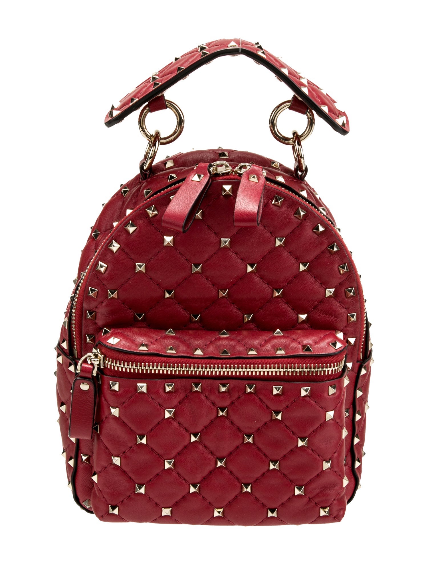 Valentino Rockstud Backpack - Red Backpacks, Handbags - VAL471561 | The ...